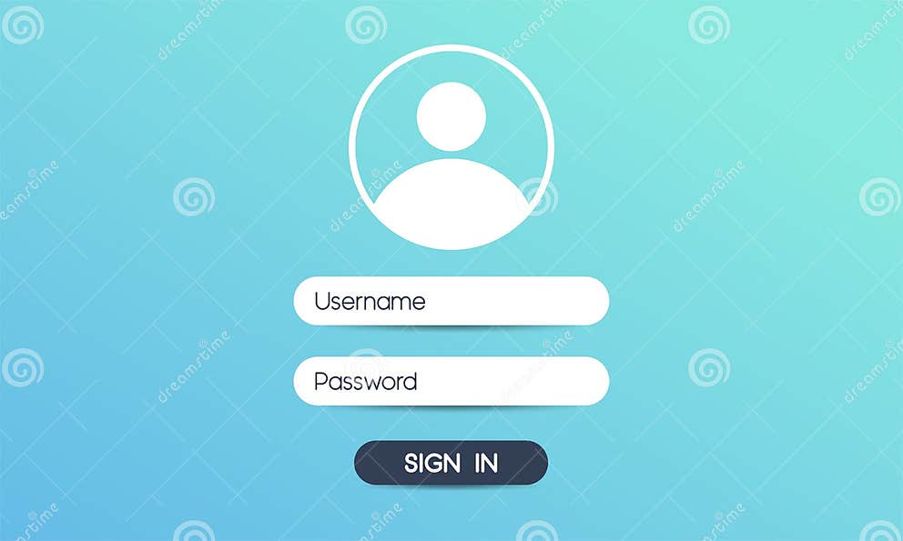 Register Page Design. Login Form Account User Password Identity Ui Web ...