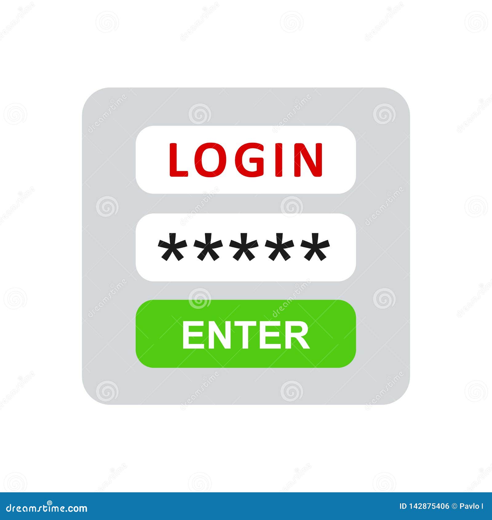 Register Page Design. Login Form Account User Password Identity Ui Web ...