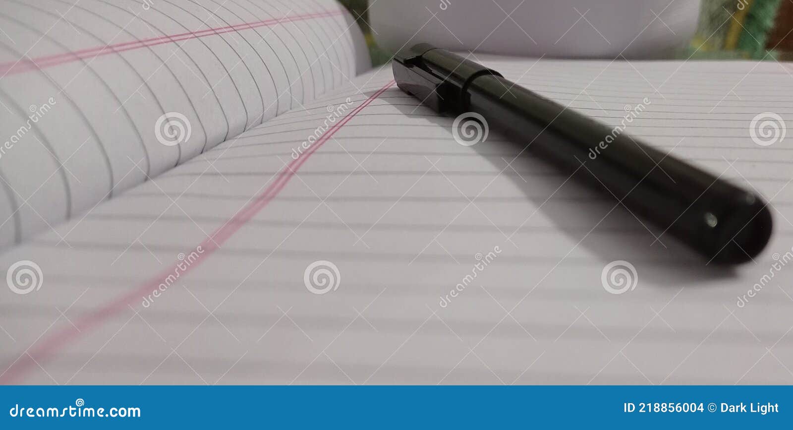 Register Paper Copy Black Pen Stock Photo - Image of paper, copy: 218856004