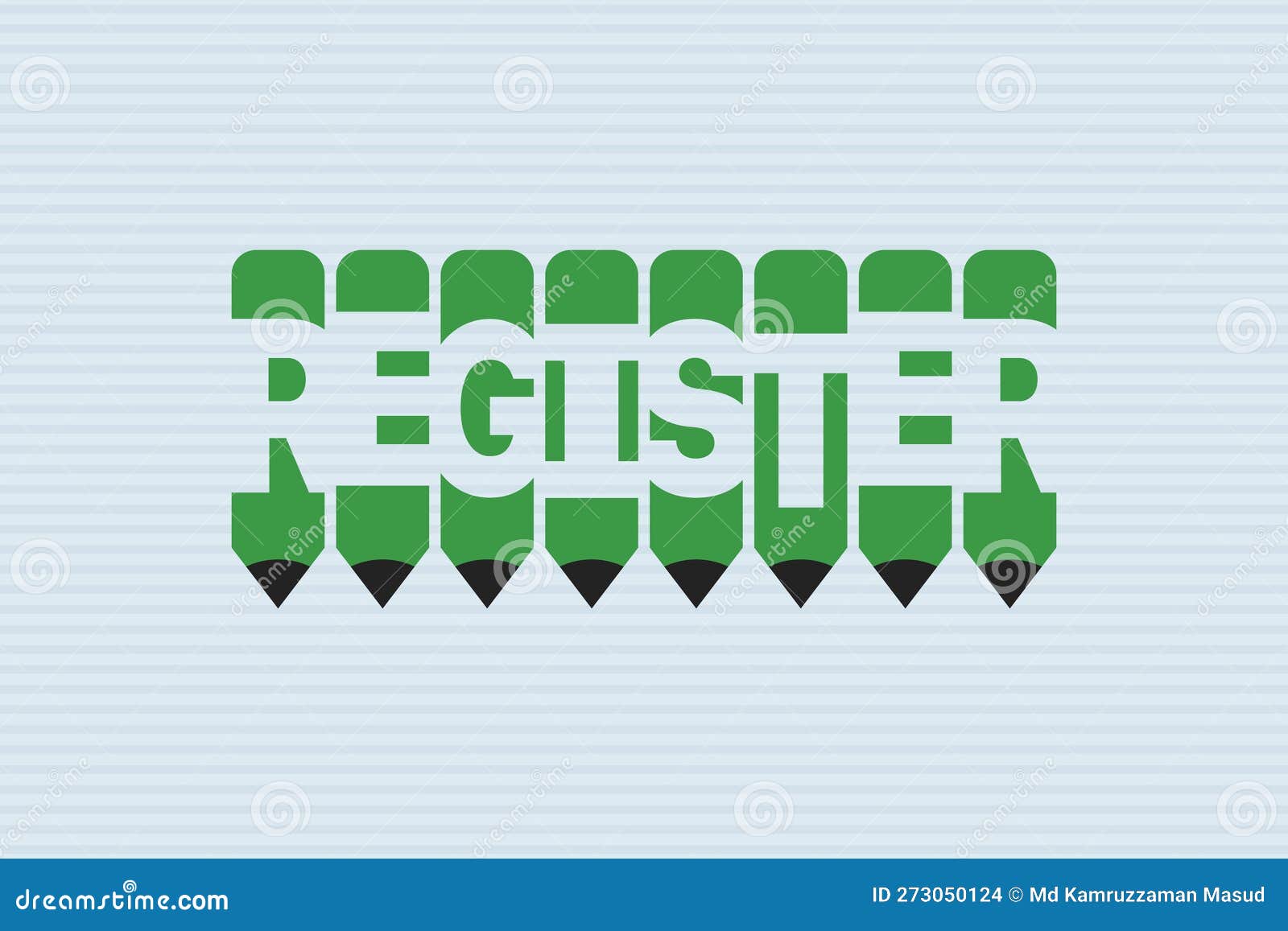 Register Text with Pen Symbol Creative Ideas Design. Register ...