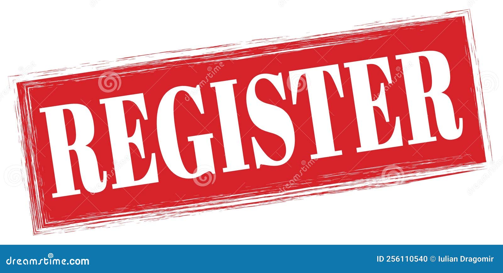 REGISTER Text Written on Red Stamp Sign Stock Illustration ...