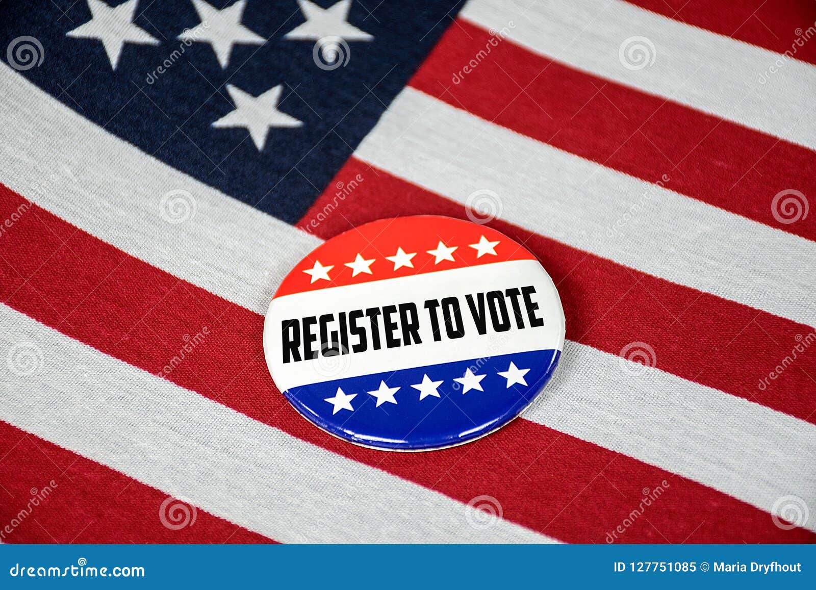 Register To Vote Election Pin Stock Image - Image of power, star: 127751085