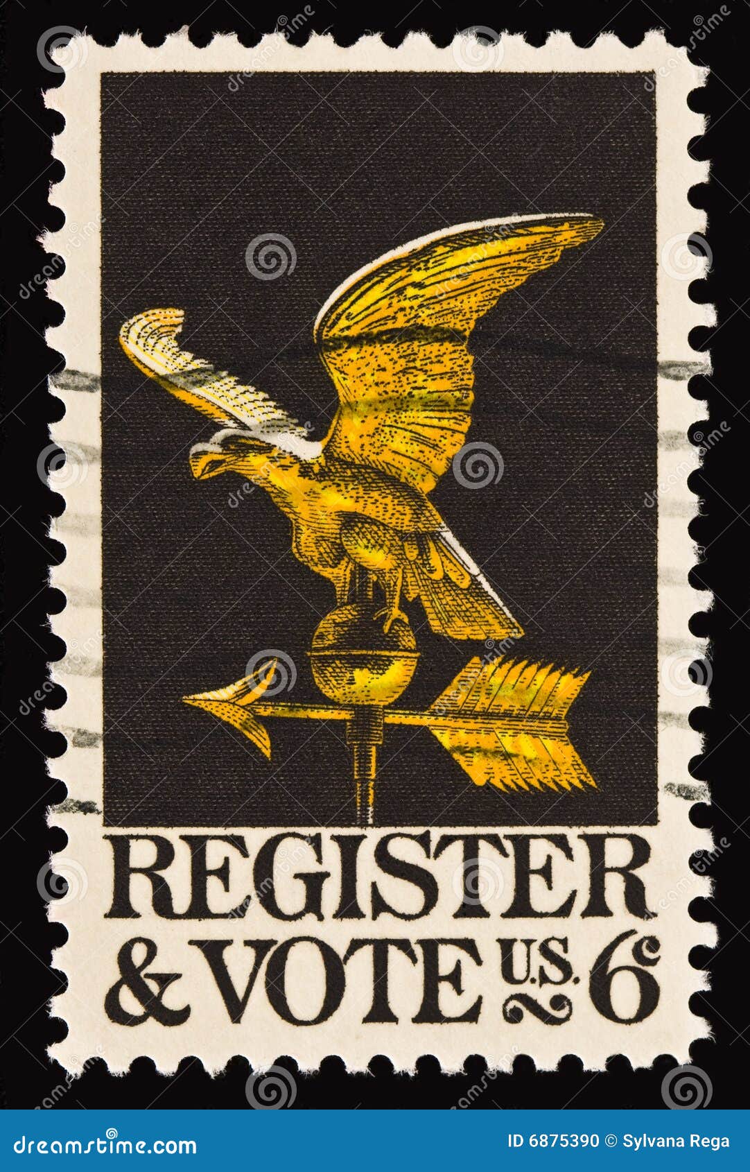 Register and Vote Postal Stamp 2 Editorial Image - Image of vote ...
