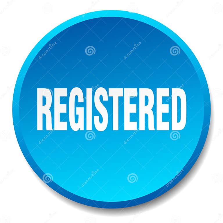 Registered button stock vector. Illustration of element - 122792395