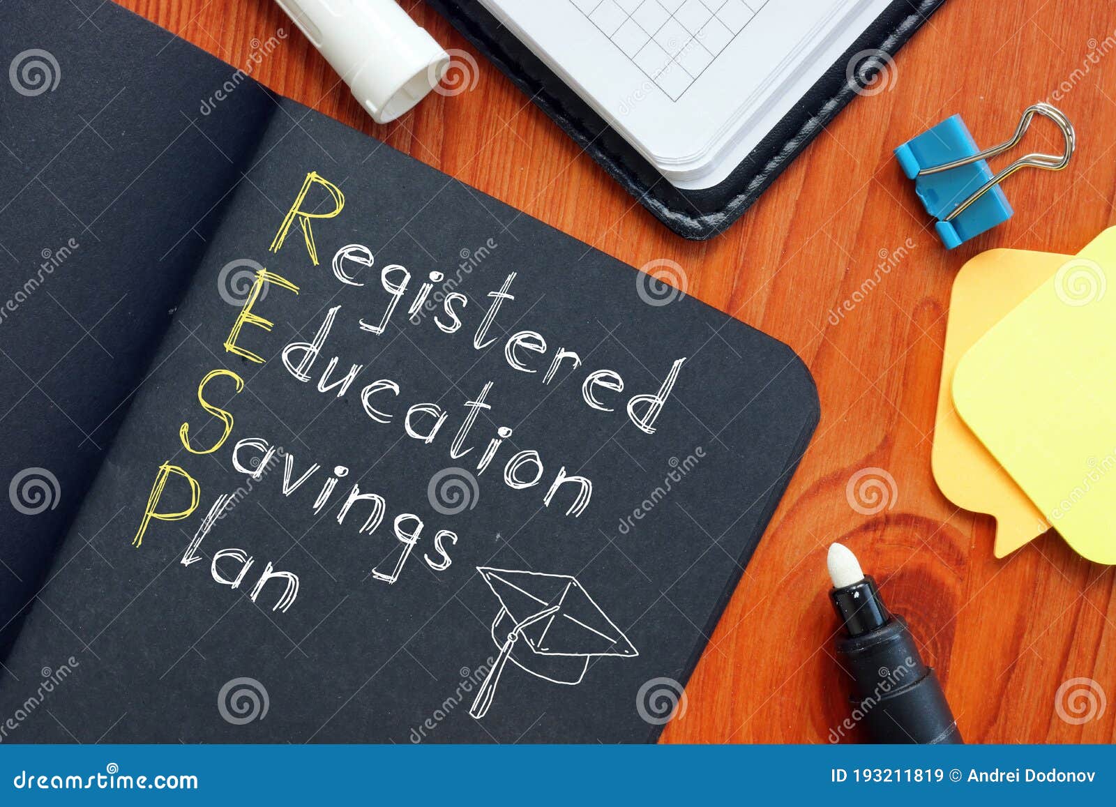 Registered Education Savings Plan RESP is Shown on the Conceptual Photo ...
