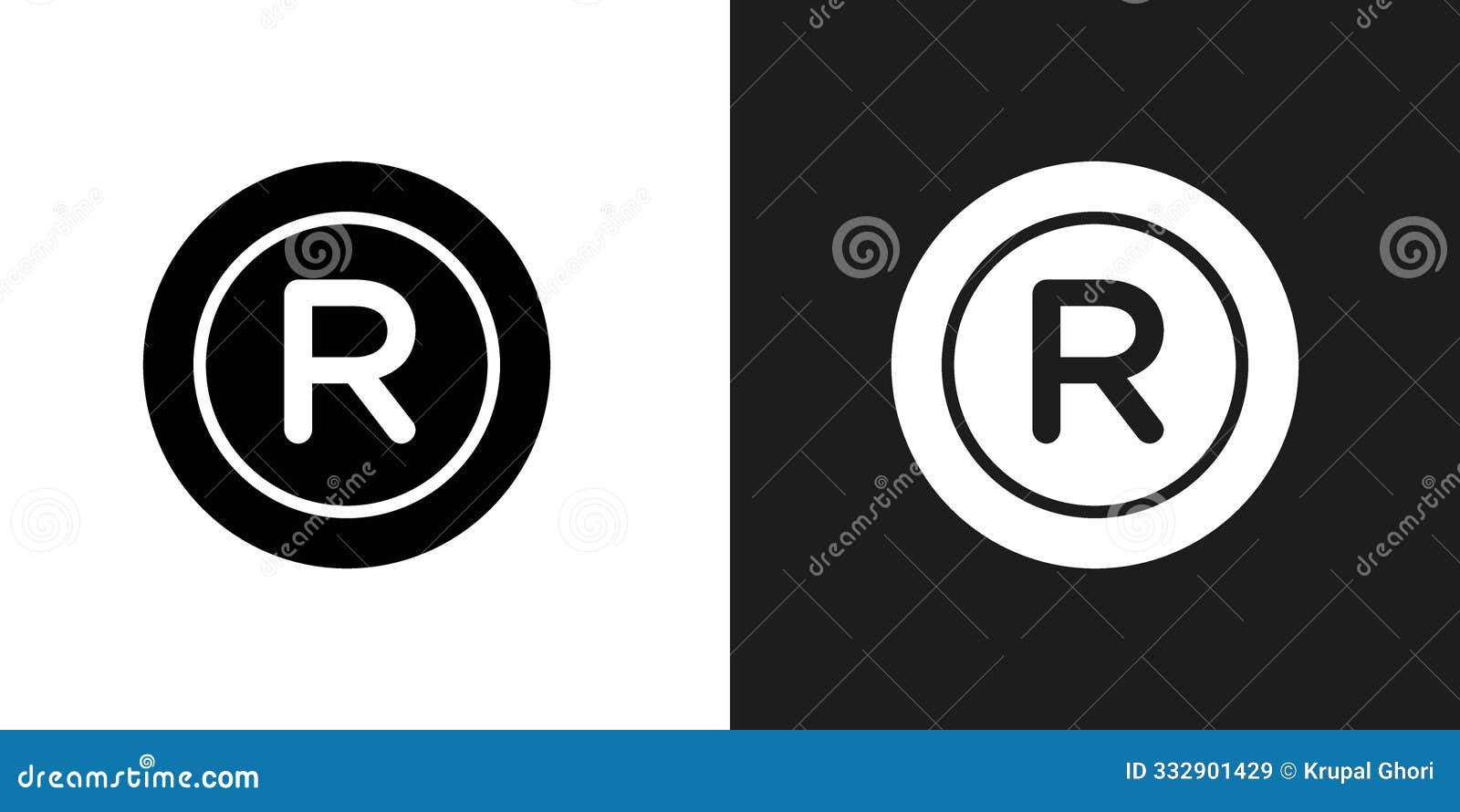 Registered Icon Logo Set Vector Stock Vector - Illustration of ...