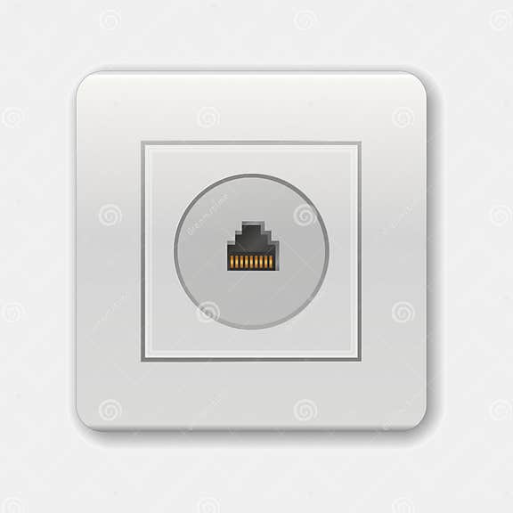 Registered Jack Standard Socket for RJ45. Ac Adapters for Electrical ...