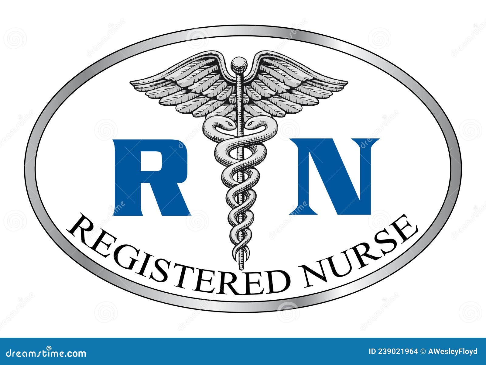 Registered Nurse Graphic a stock vector. Illustration of medical ...