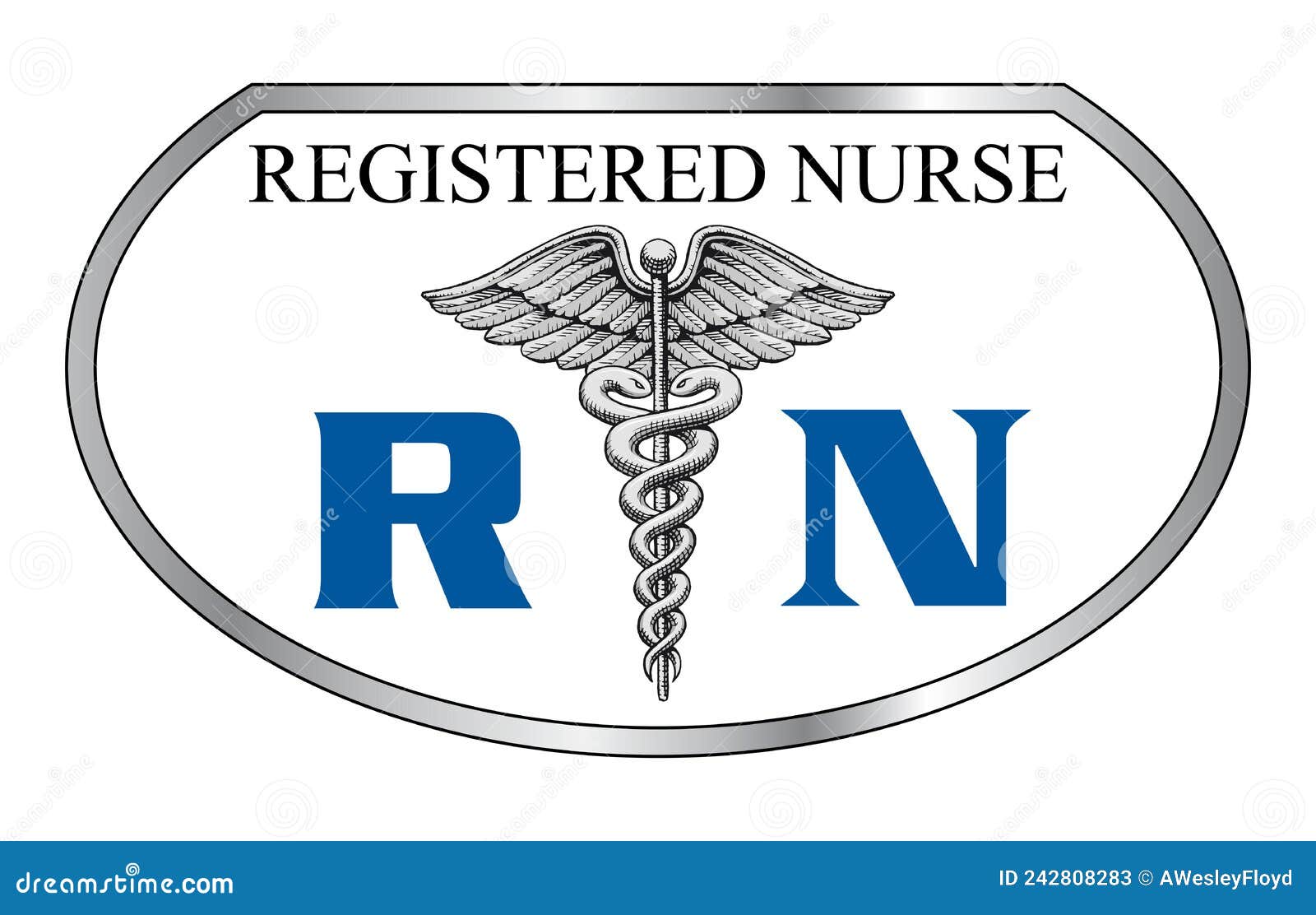 Registered Nurse Graphic D stock vector. Illustration of serpent ...