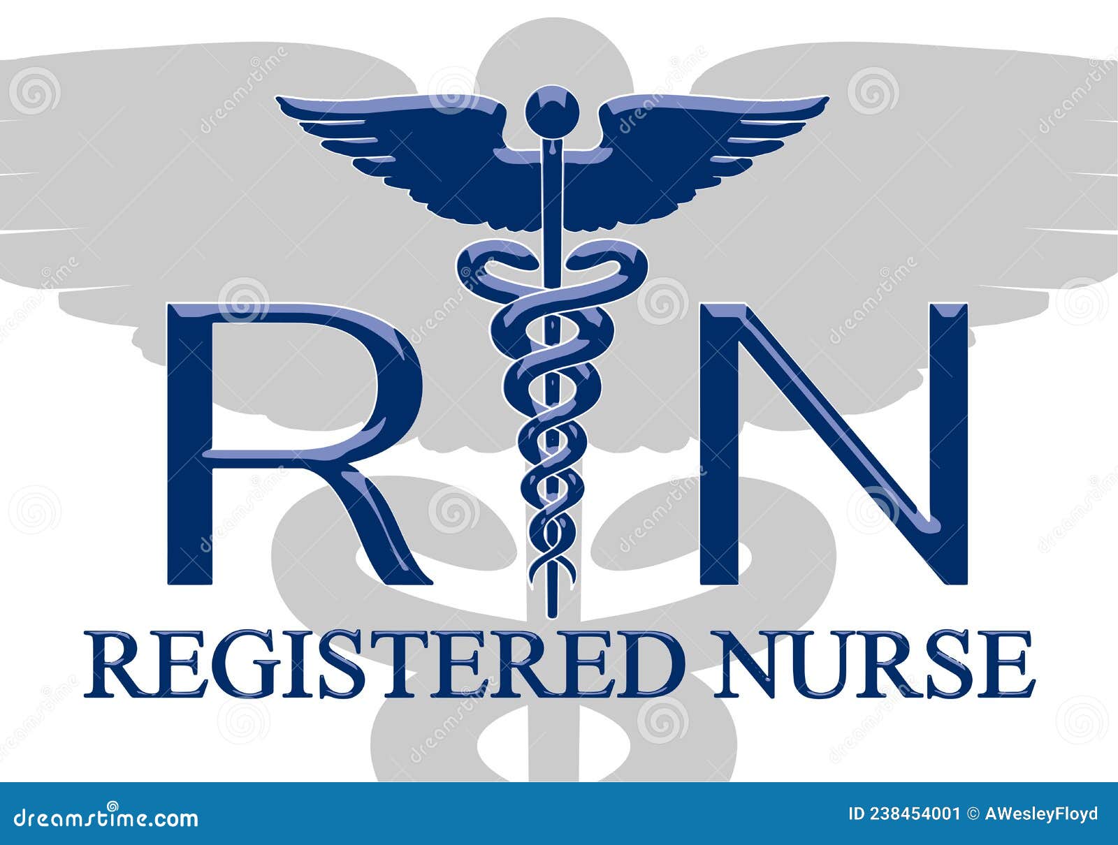 Registered Nurse Graphic Emblem a Stock Vector - Illustration of ...