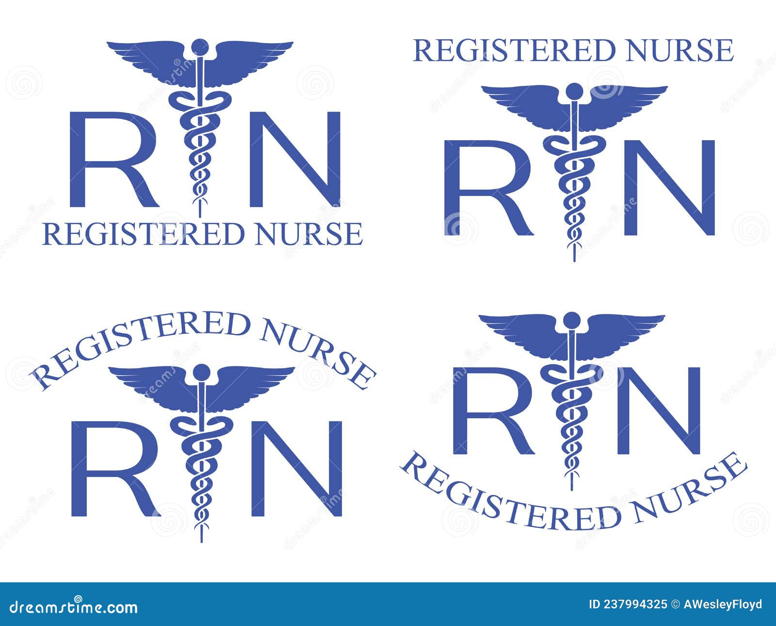 Registered Nurse Graphic Emblems Stock Vector - Illustration of symbol ...