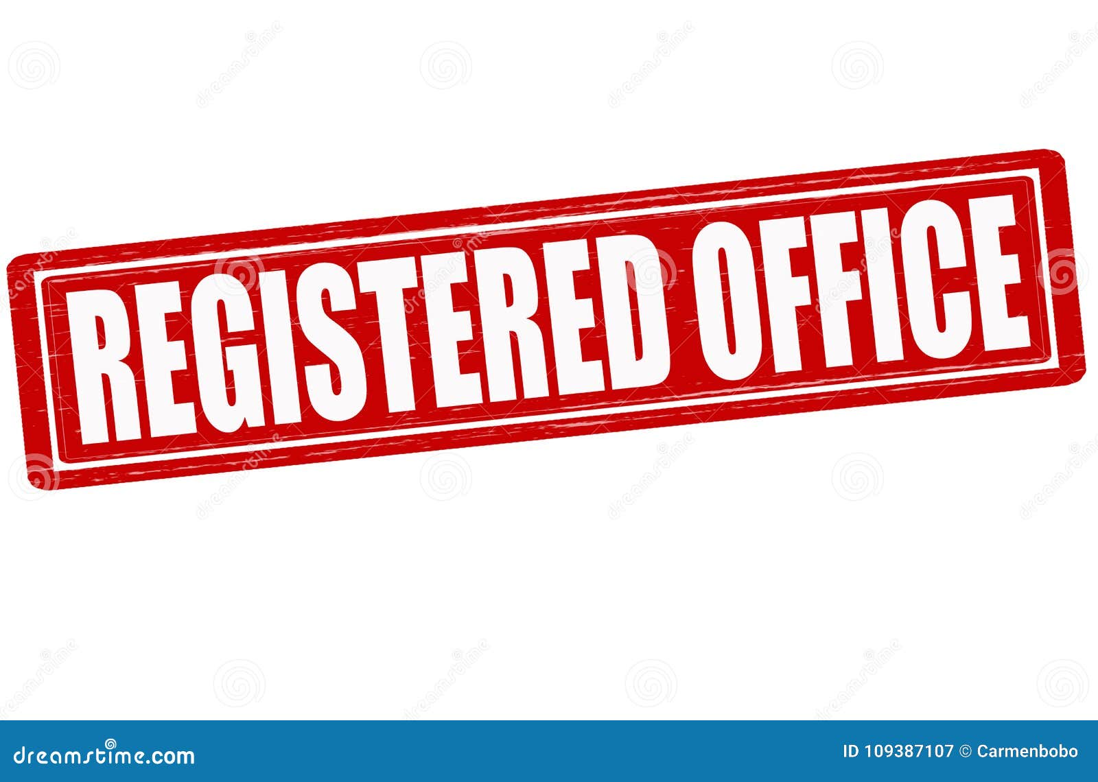 Registered office stock illustration. Illustration of sign - 109387107