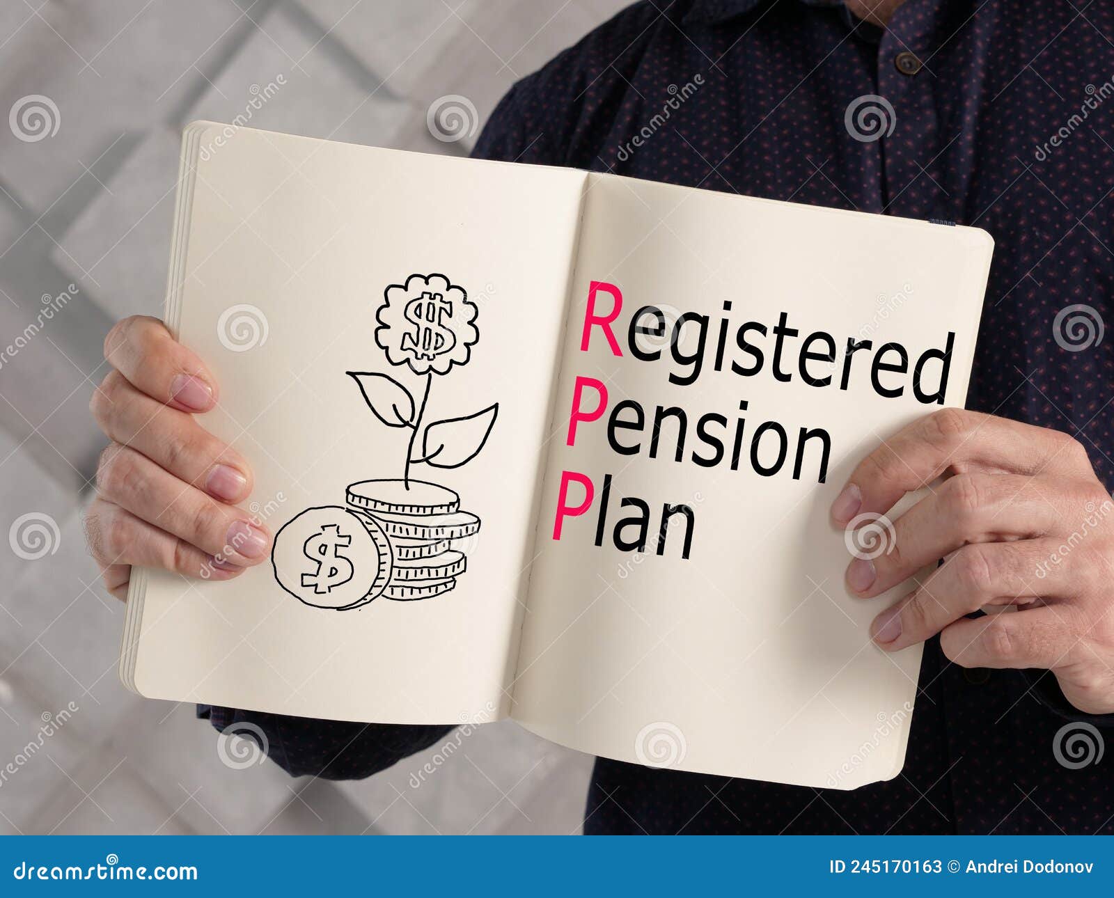 Registered Pension Plan RPP is Shown on the Photo Using the Text Stock ...