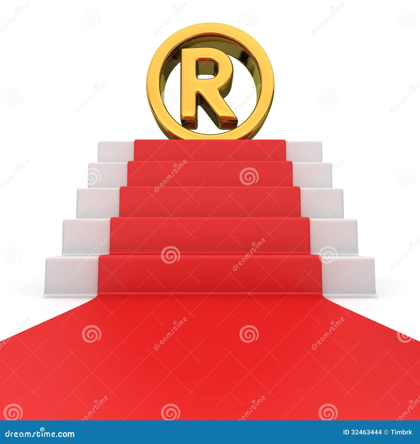 Registered Sign on Red Carpet Stock Illustration - Illustration of ...