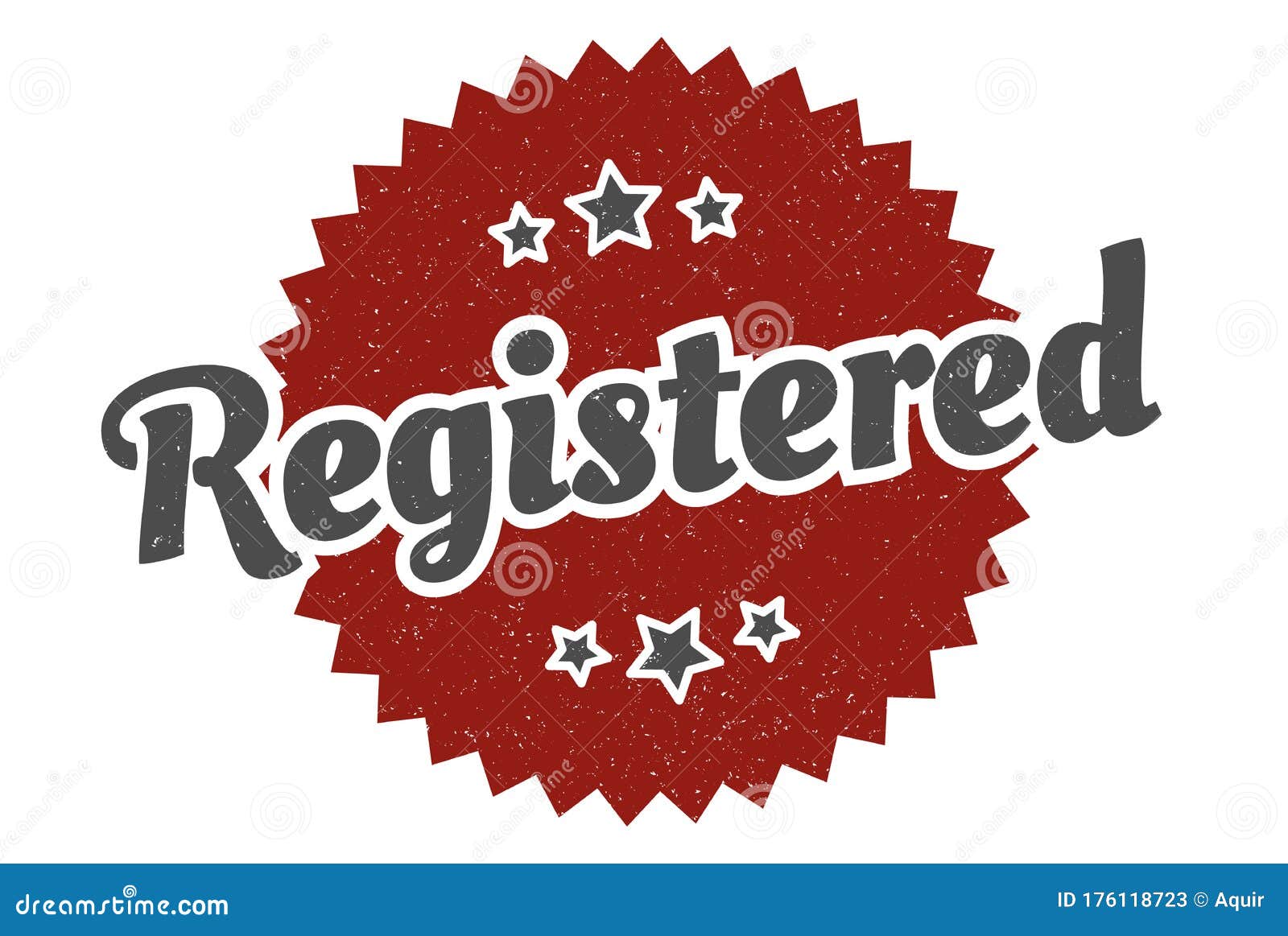 Registered Sign. Registered Vintage Retro Label Stock Vector ...