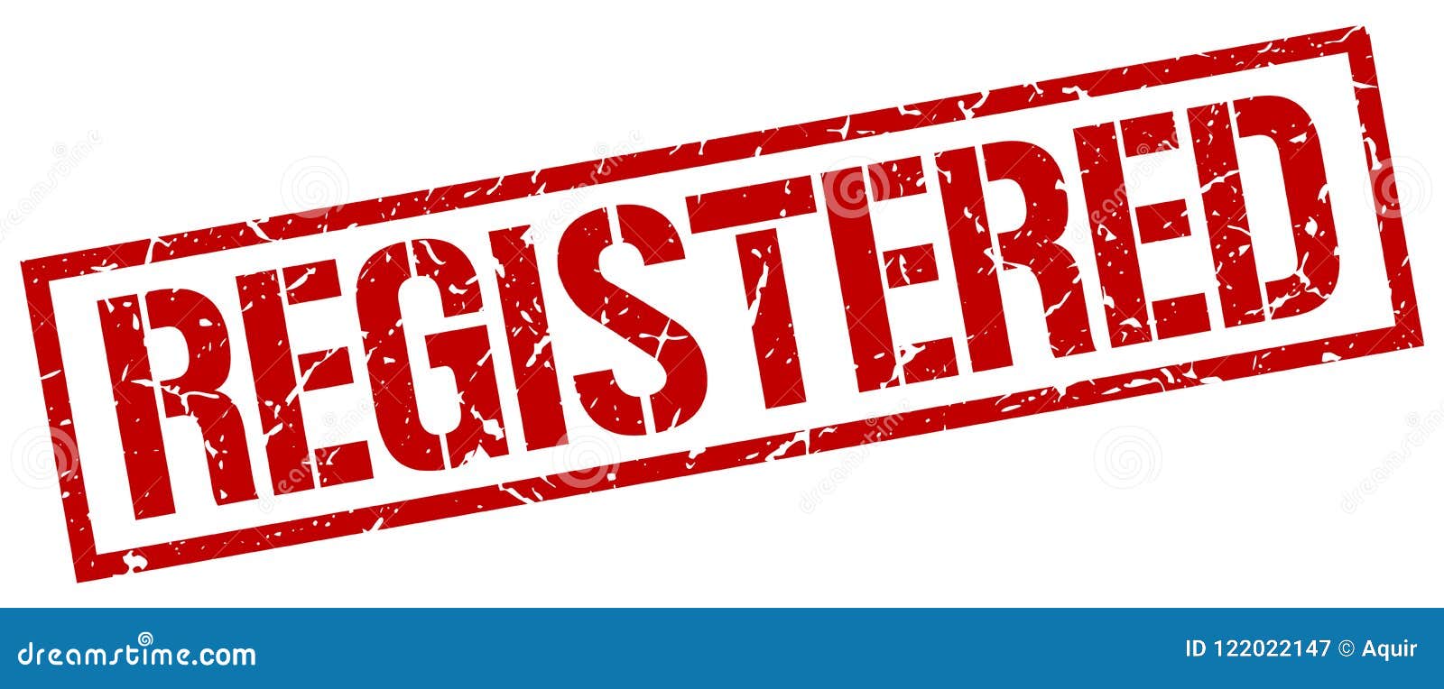 Registered stamp stock vector. Illustration of badge - 122022147