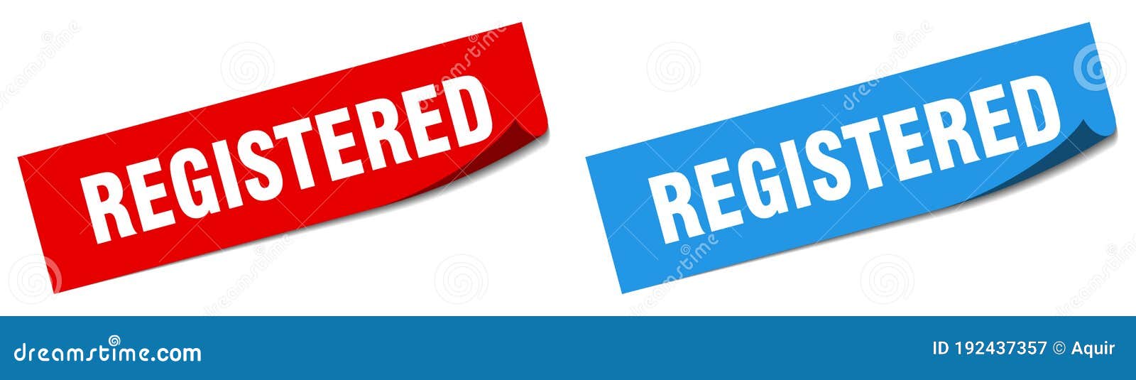 Registered Sticker. Registered Sign Set Stock Vector - Illustration of ...