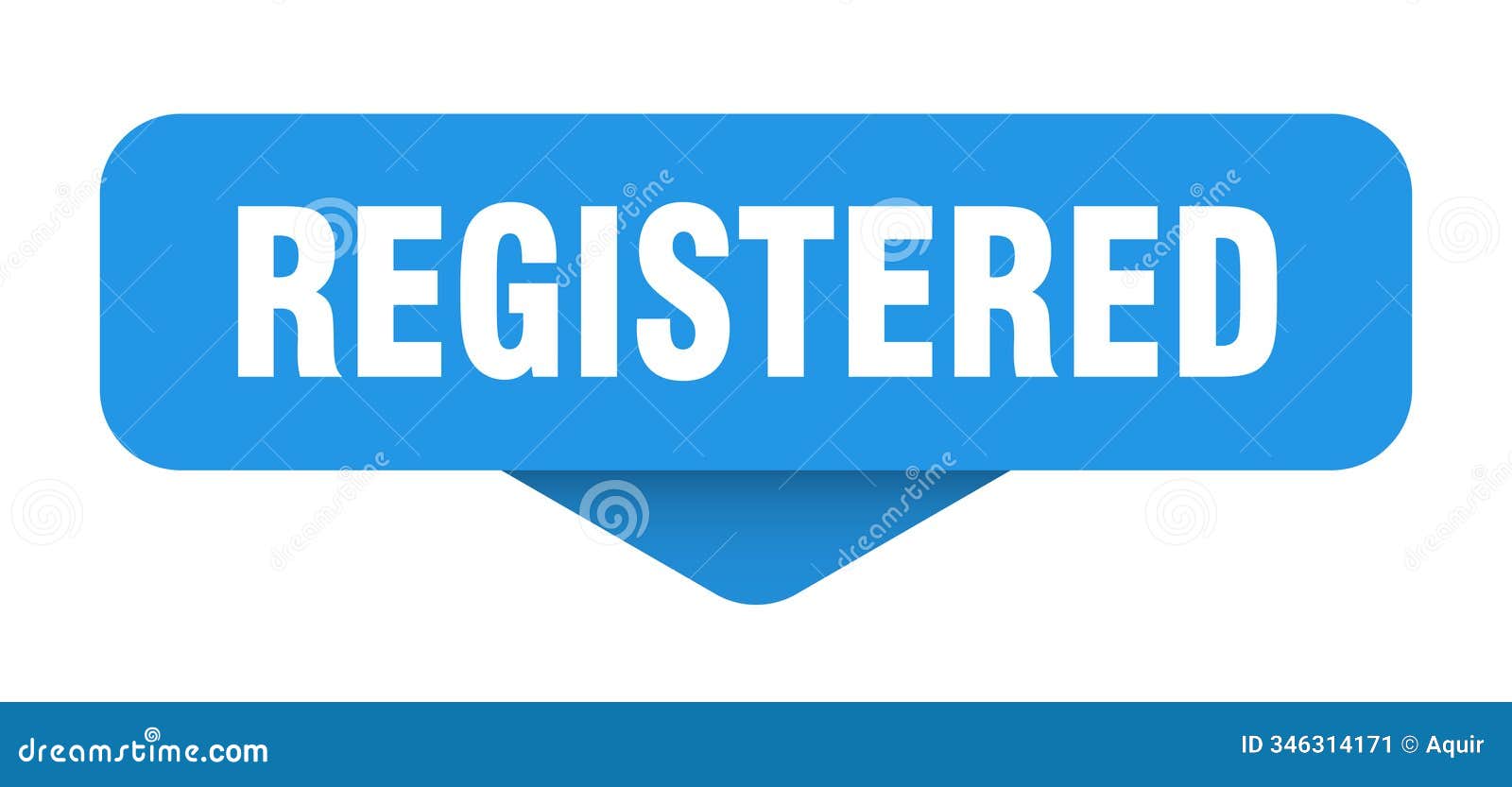 Registered Sticker. Registered Sign on Transparent Background Stock ...