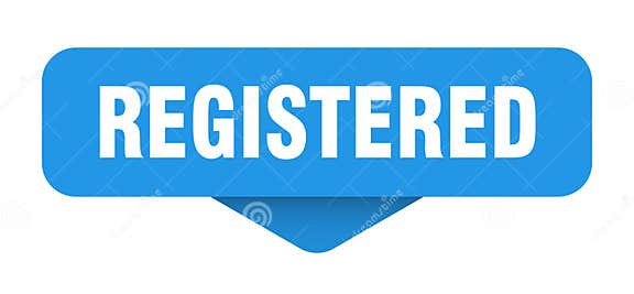 Registered Sticker. Registered Sign on Transparent Background Stock ...