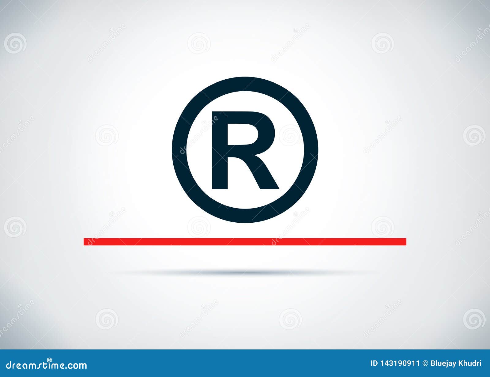 Registered Symbol Icon Abstract Flat Background Design Illustration ...