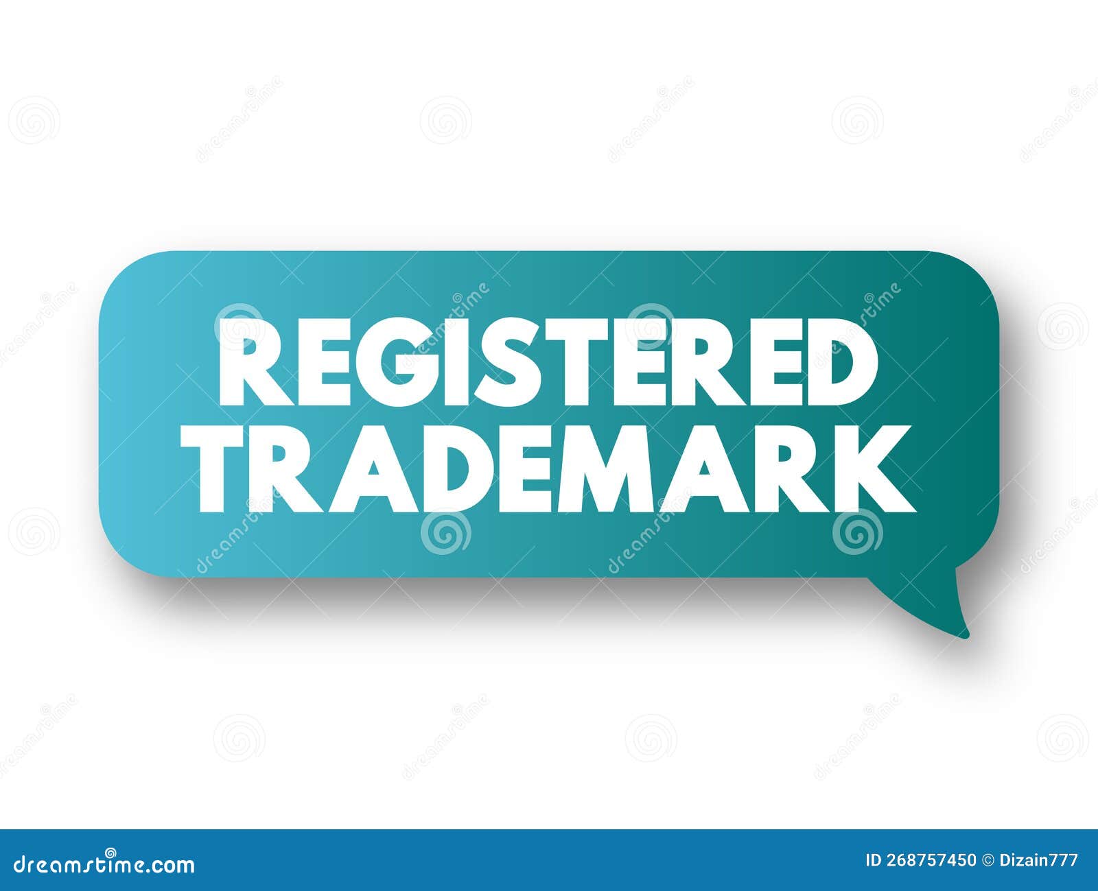 Registered Trademark Text Message Bubble, Business Concept Background ...