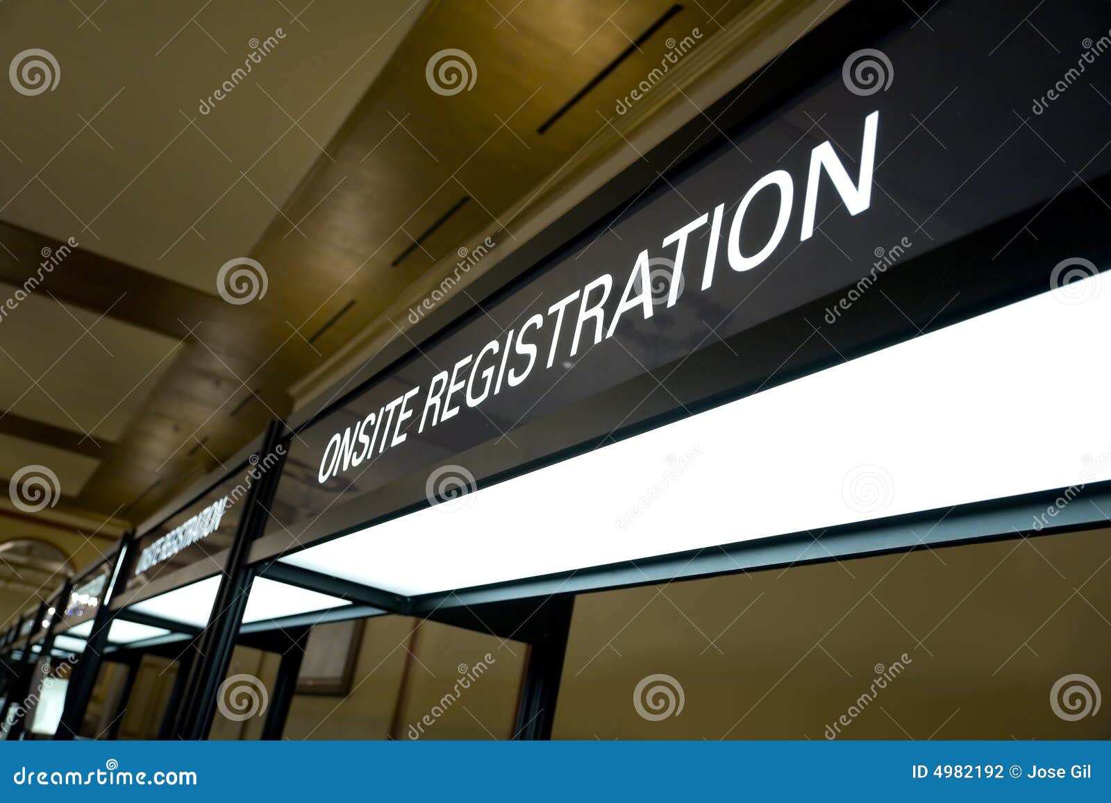 Registration Booth Sign stock photo. Image of booth, conference - 4982192