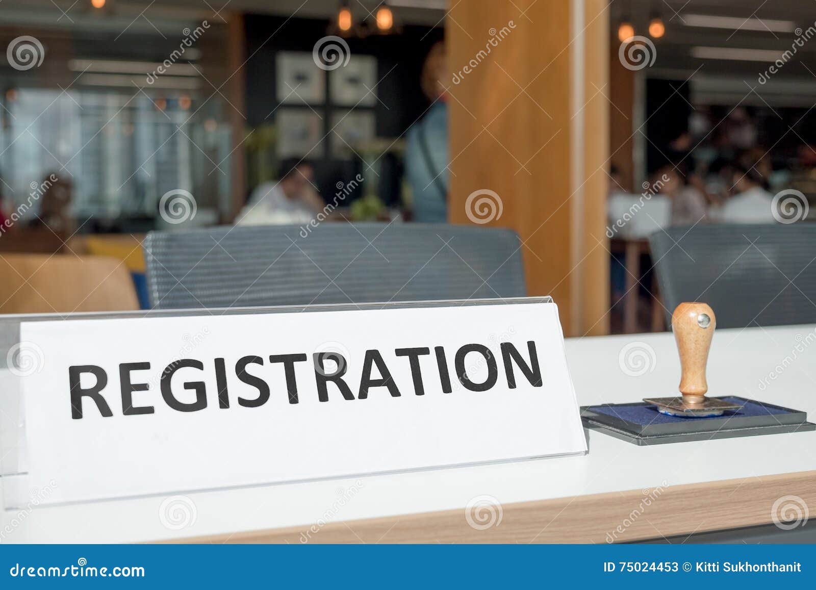 Registration desk stock image. Image of advertising, inside - 75024453