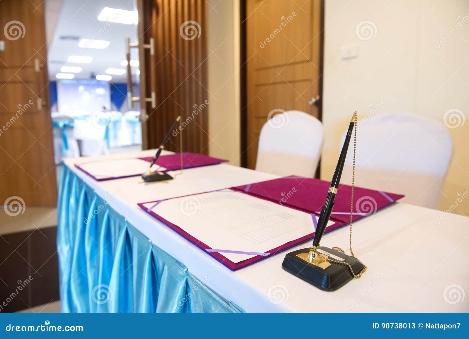 The Registration Desk for the Seminar. Stock Image - Image of ...