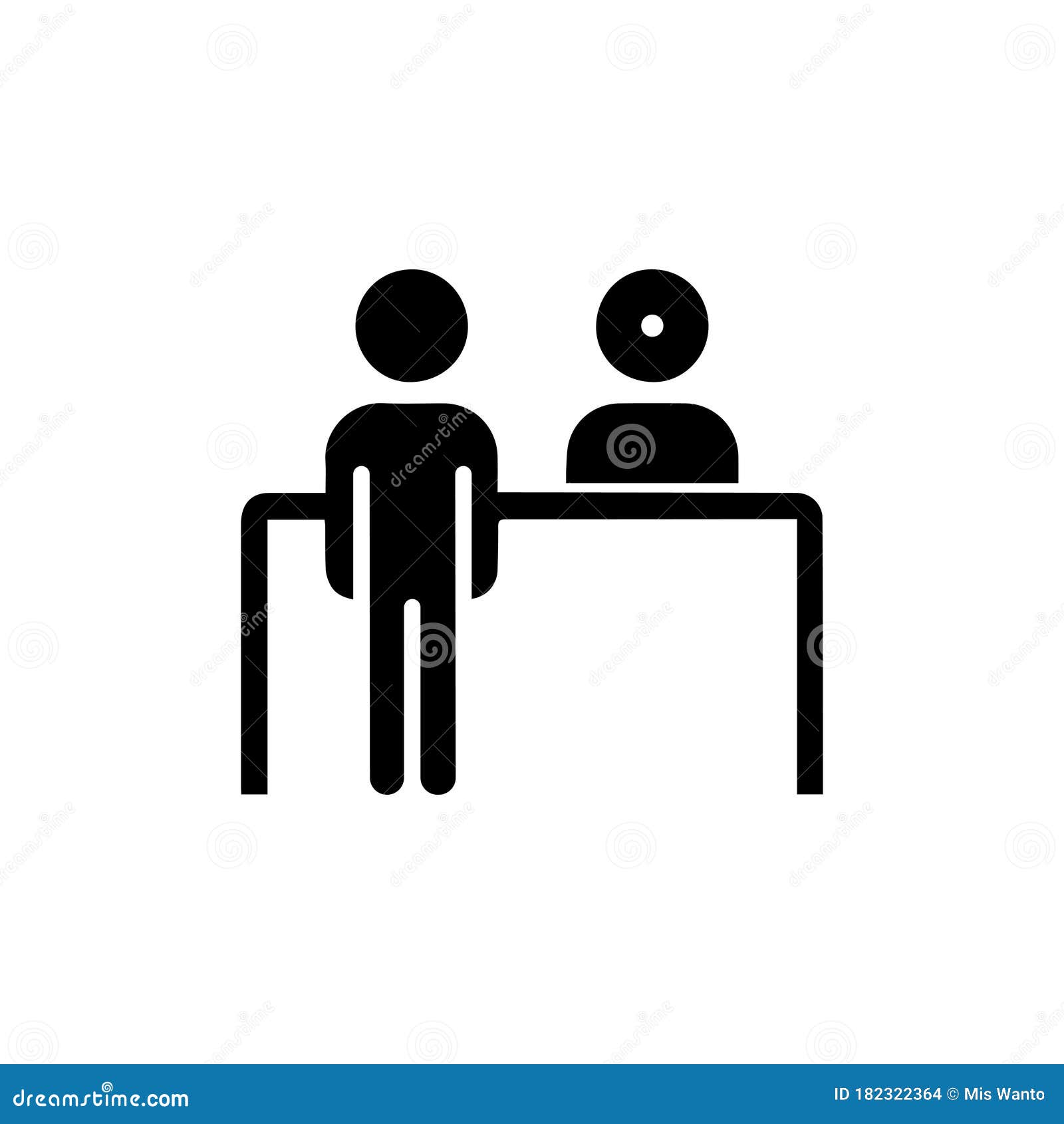 Registration Desk Vector , Customer Service Desk Icon , Ticket Counter ...