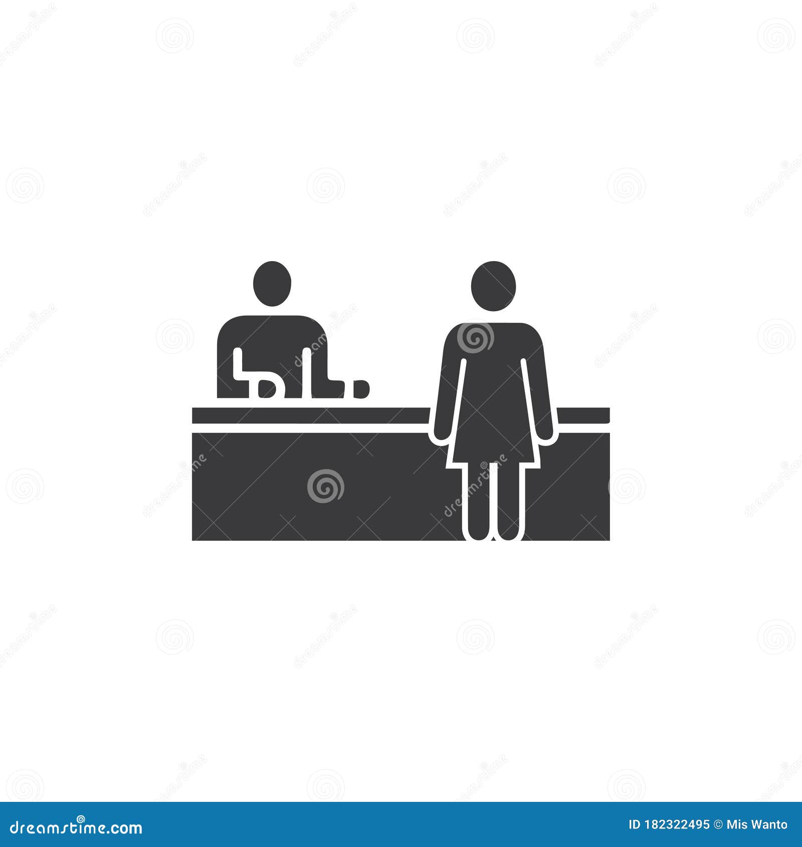 Registration Desk Vector , Customer Service Desk Icon , Ticket Counter ...