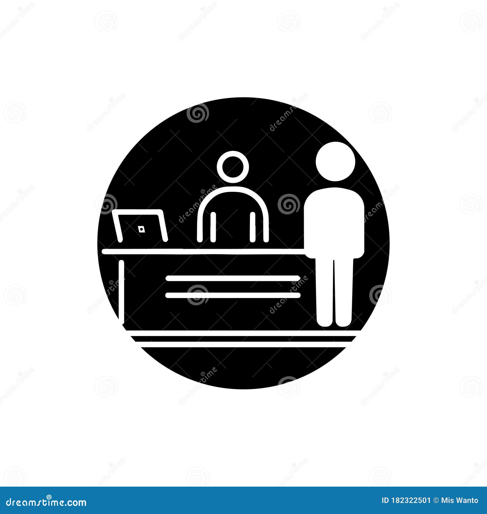 Registration Desk Vector , Customer Service Desk Icon , Ticket Counter ...