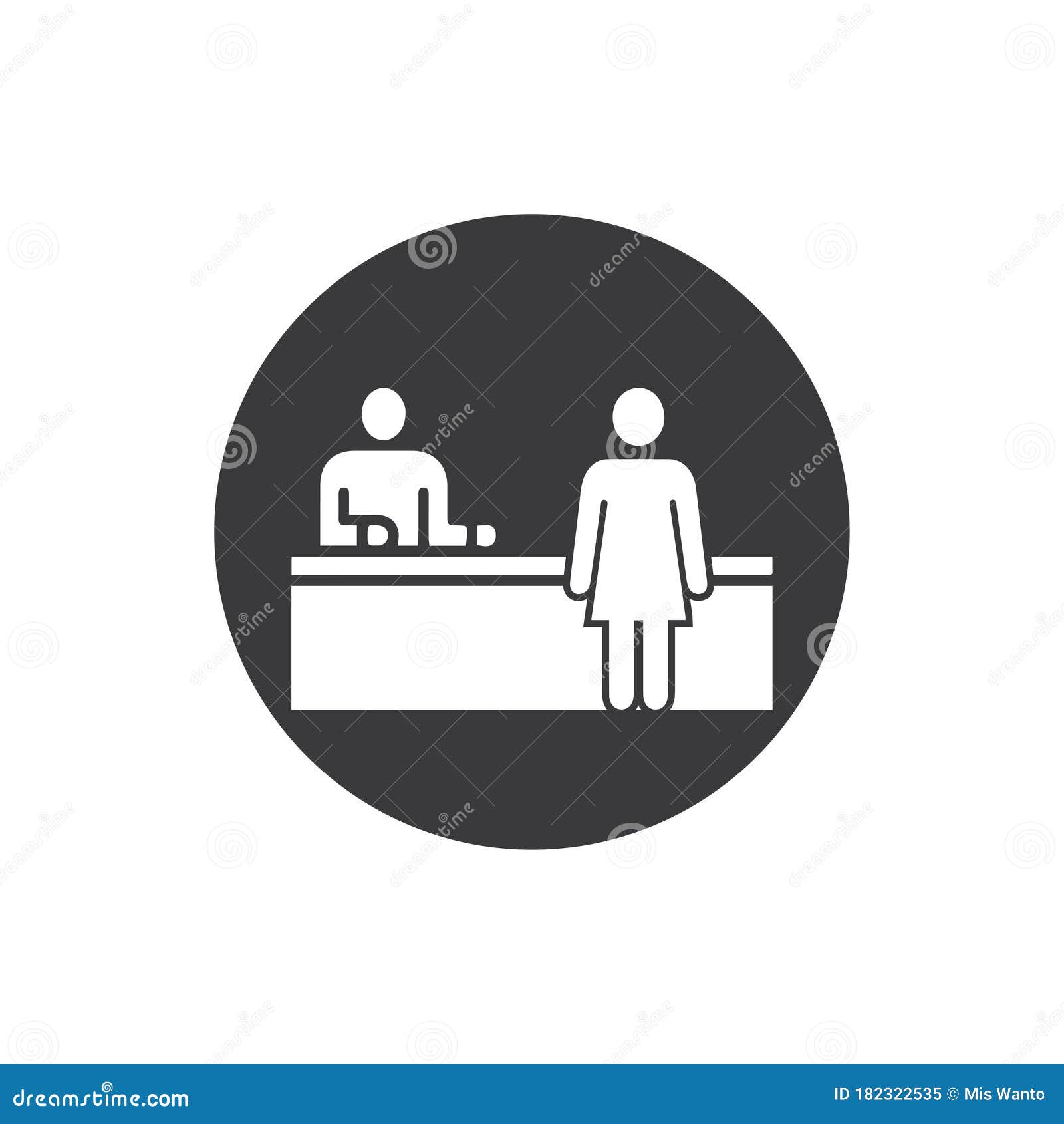 Registration Desk Vector , Customer Service Desk Icon , Ticket Counter ...