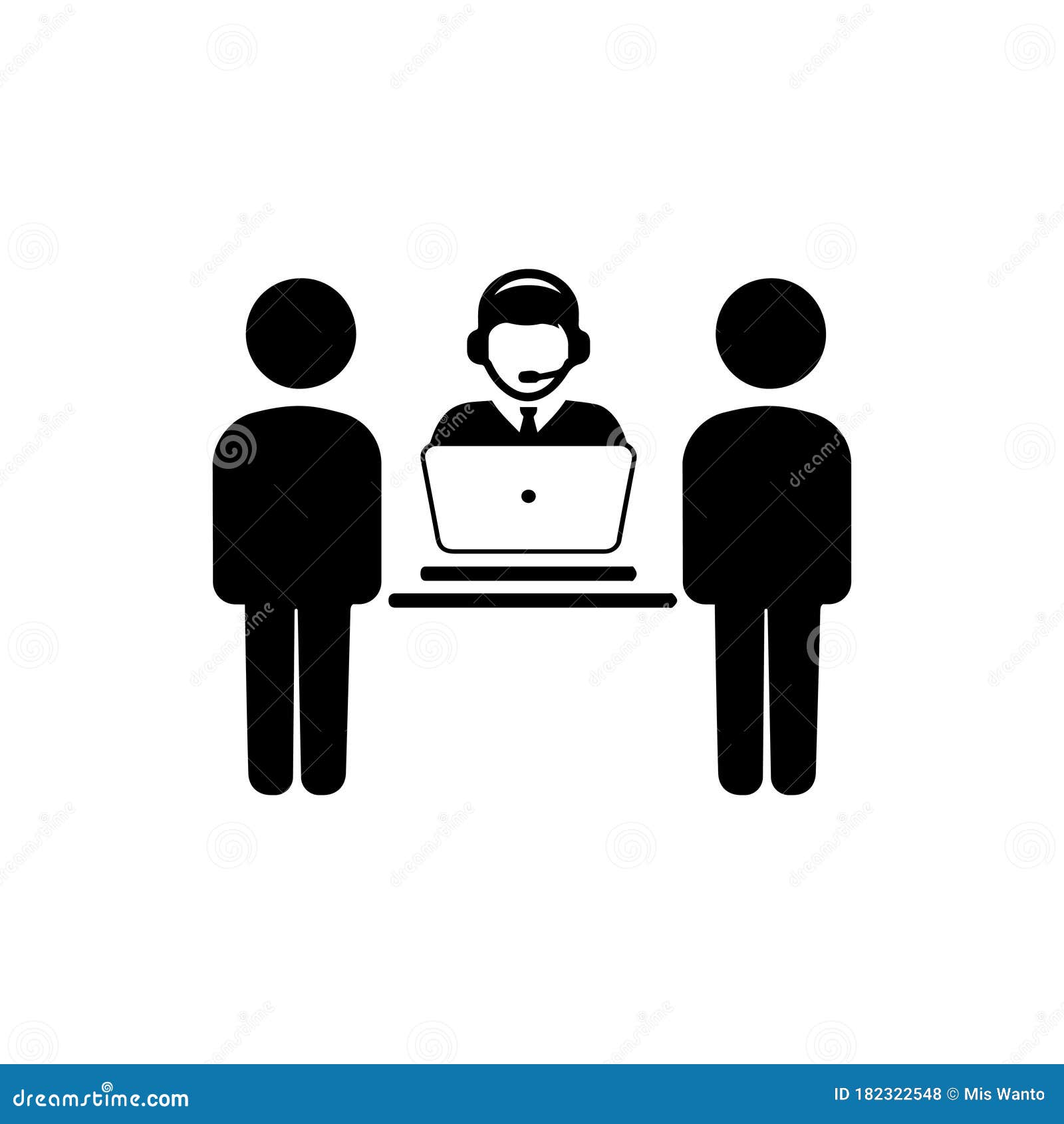 Registration Desk Vector , Customer Service Desk Icon , Ticket Counter ...
