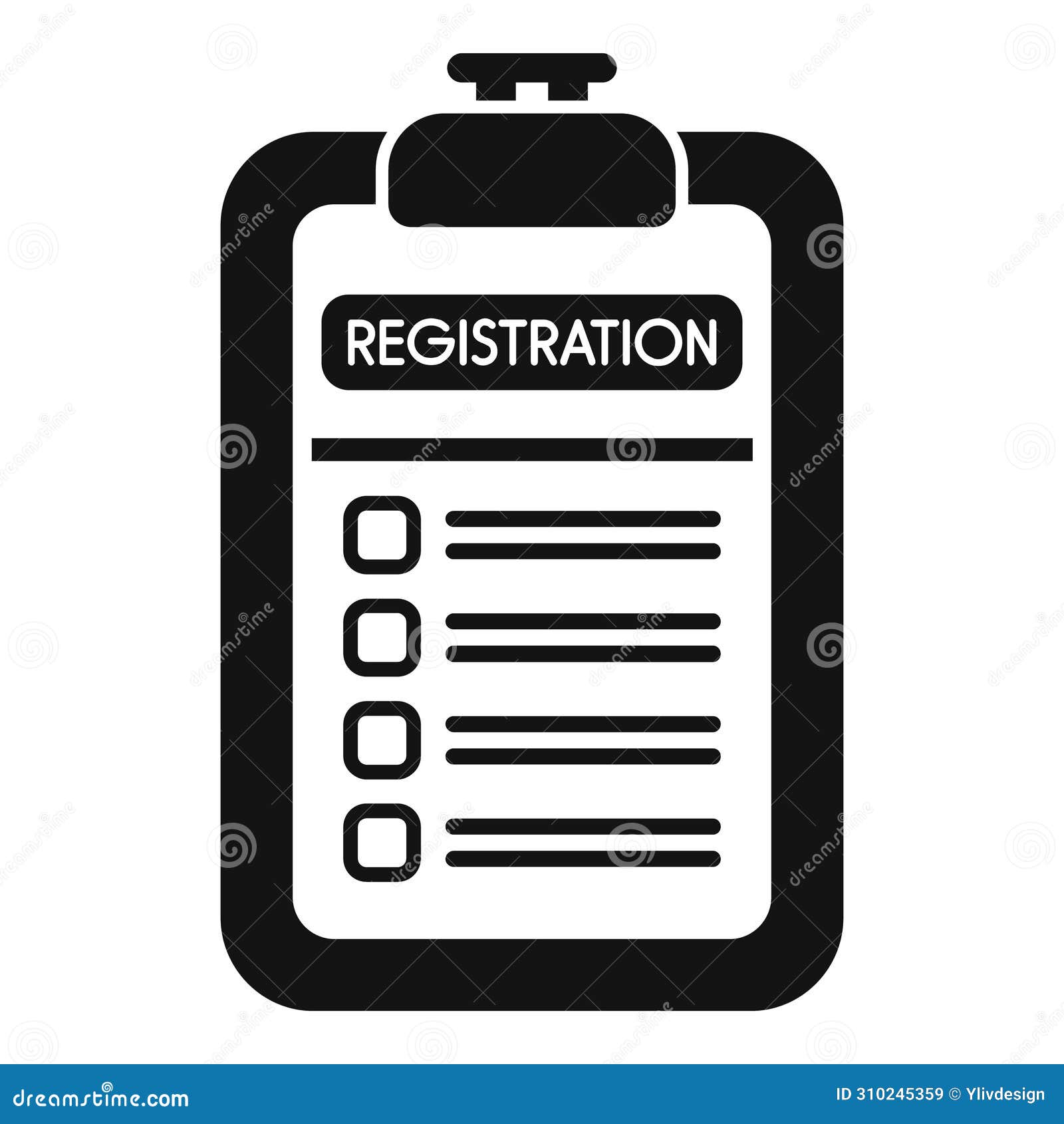Registration Form Clipboard Icon Simple Vector. Account Create ...