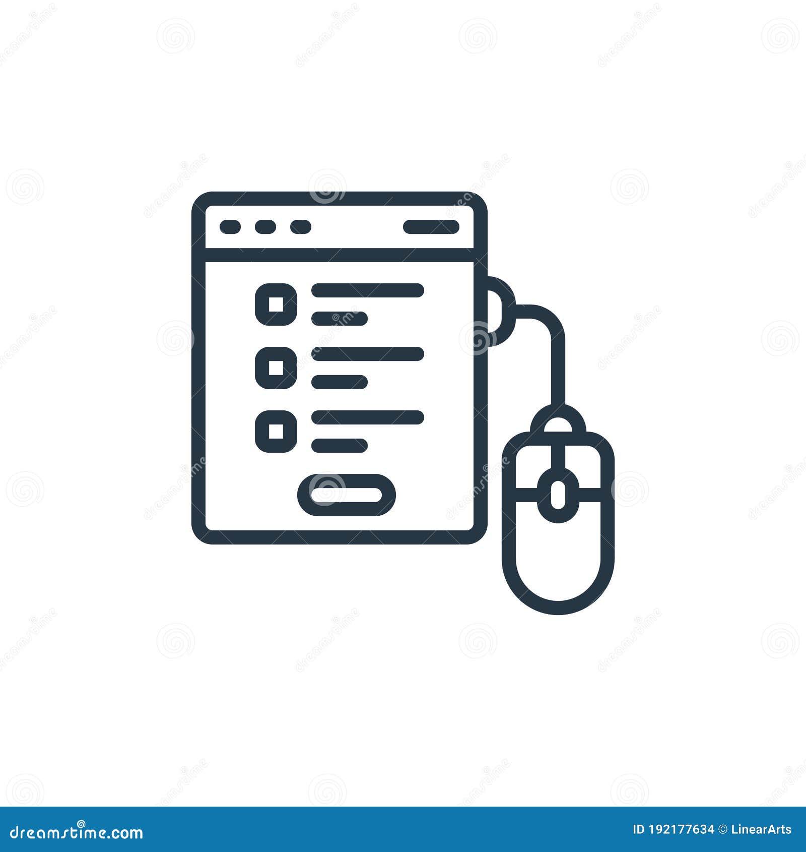 Registration Form Icon Vector from Event Management Concept. Thin Line ...