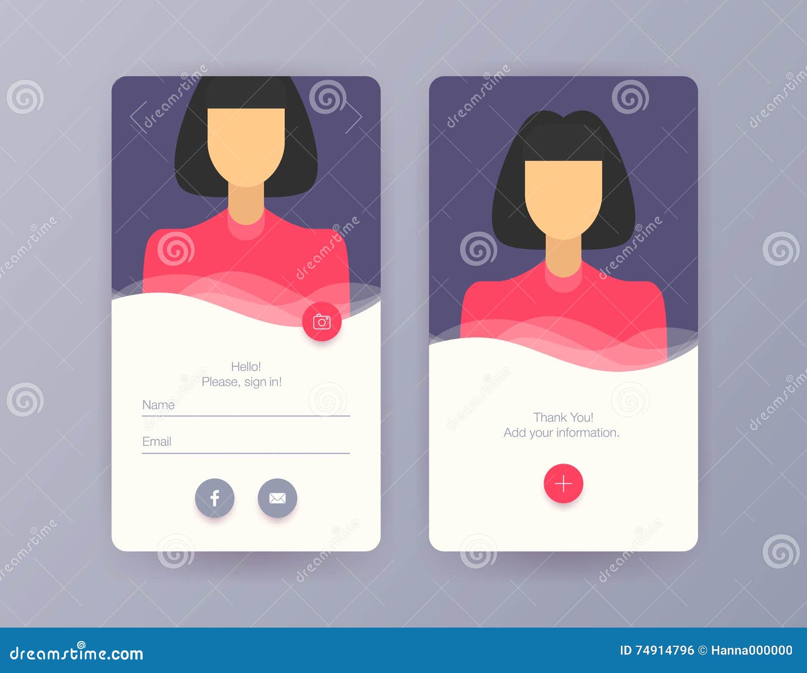 Registration Form and Login Form with Avatar Stock Vector ... Registration Form and Login Form with Avatar Stock Vector ...