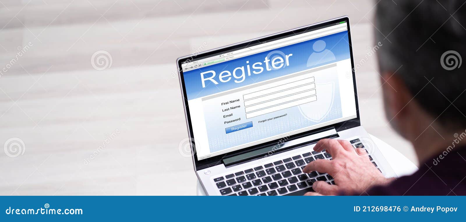 Registration Form on Web Site with Password Stock Photo - Image of ...
