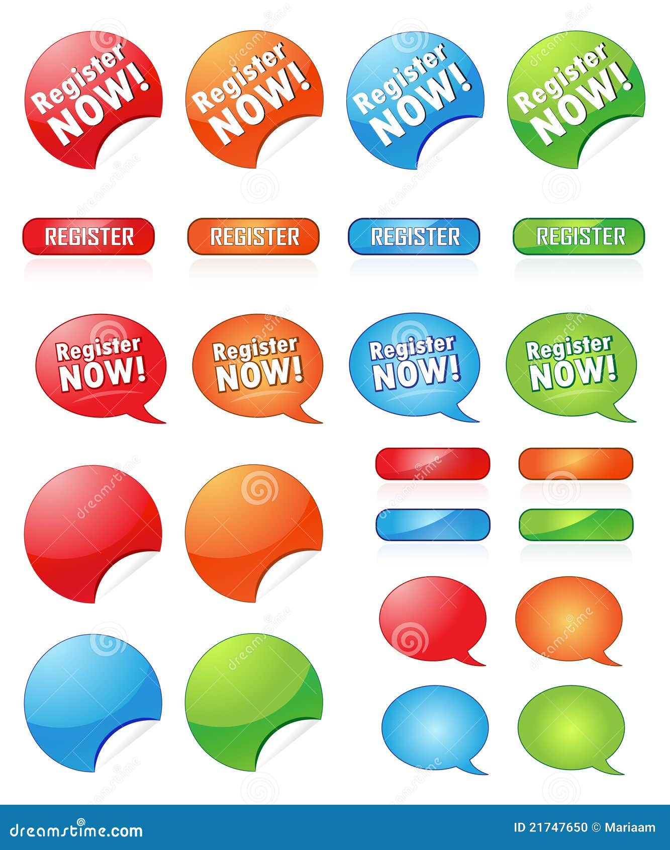 Registration icon set stock vector. Illustration of registered - 21747650