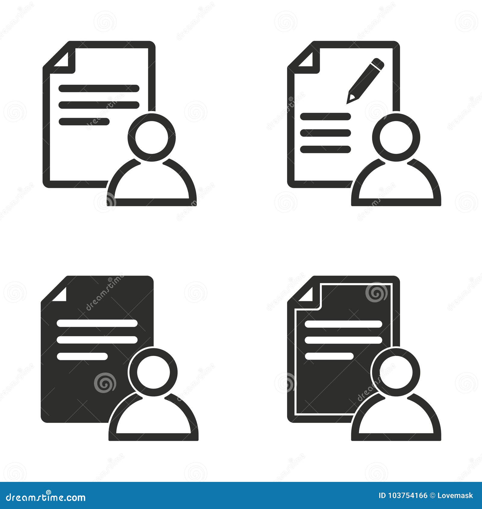 Registration icon set. stock vector. Illustration of icon - 103754166