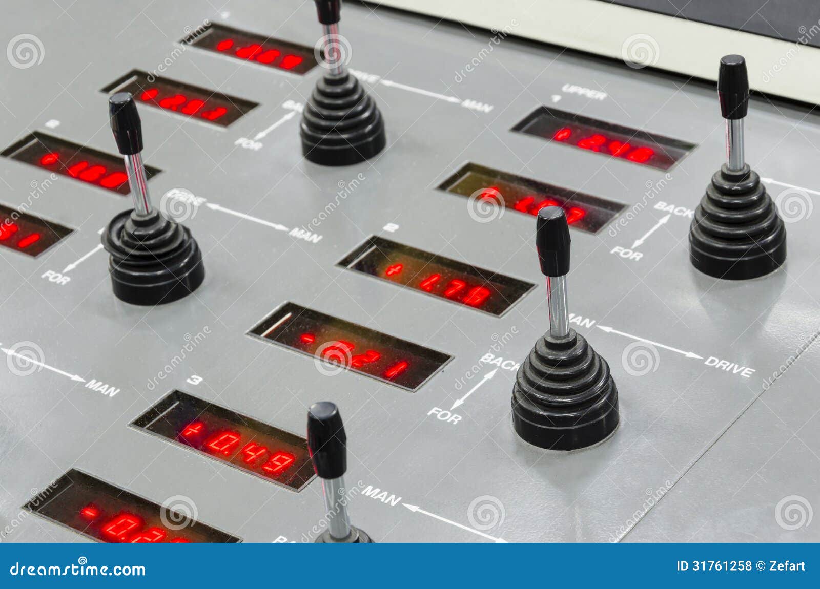 Registration Key Control Unit on Offset Print Machine Stock Photo ...