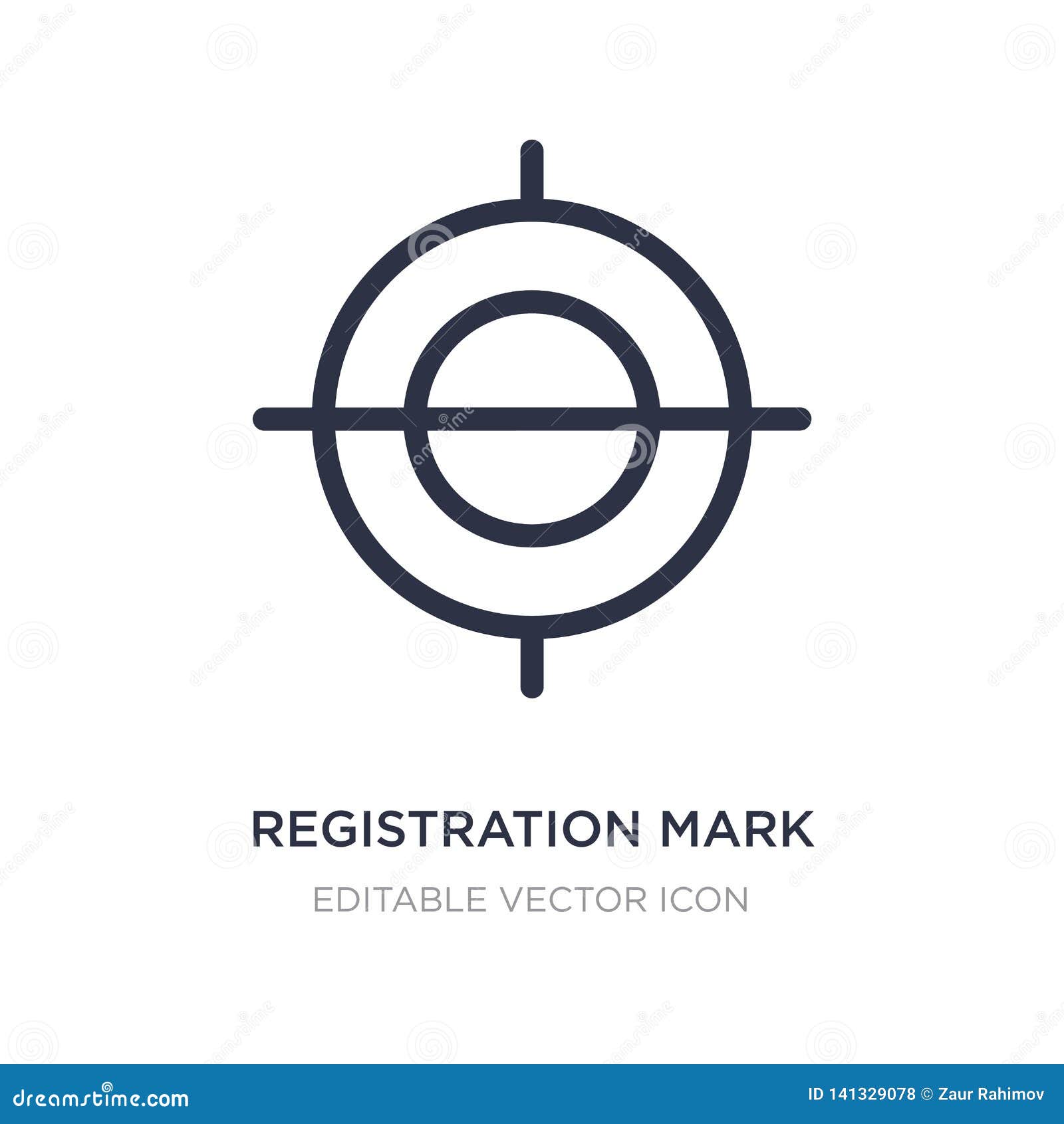 Registration Mark Icon on White Background. Simple Element Illustration ...