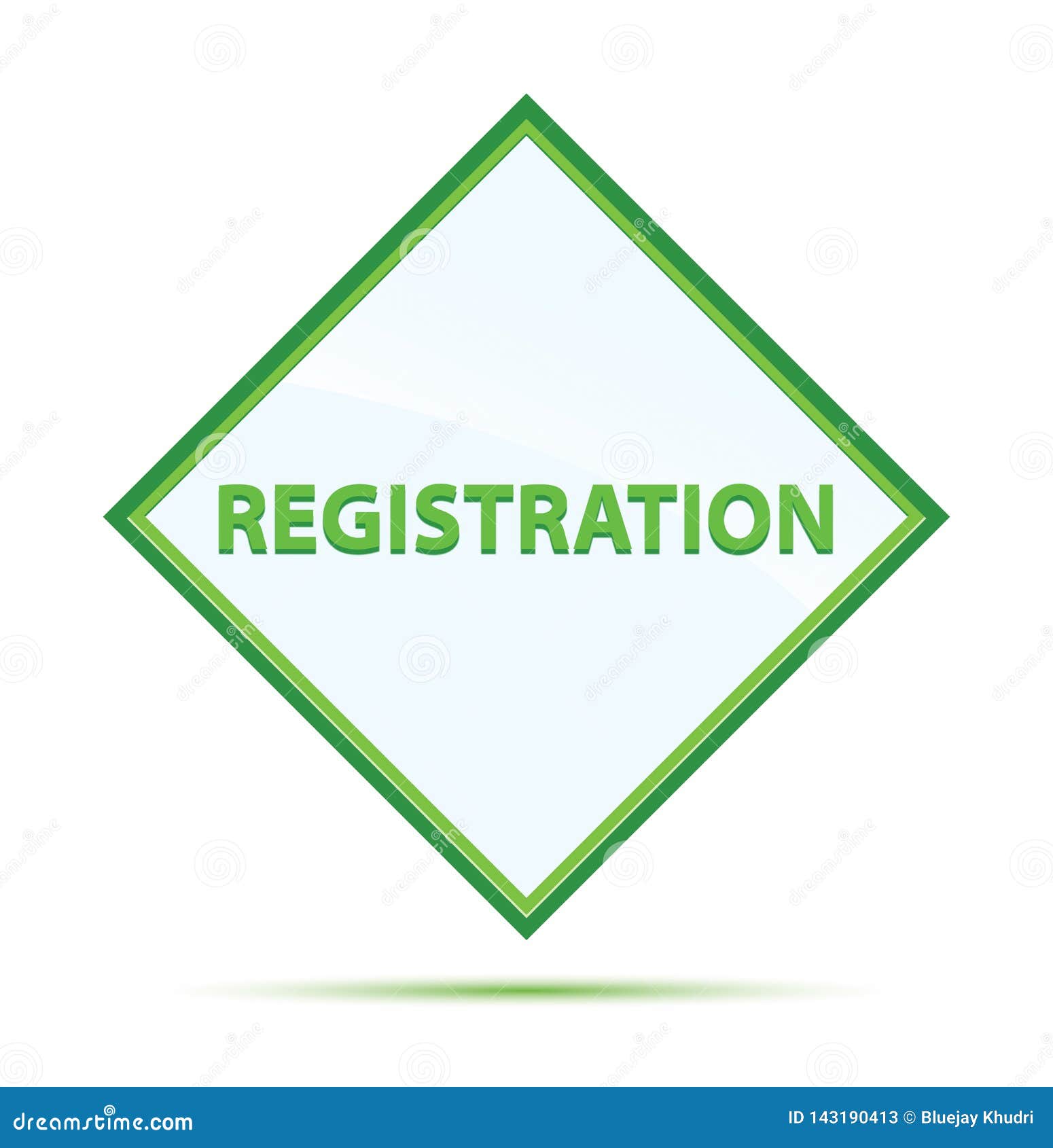 Registration Modern Abstract Green Diamond Button Stock Illustration ...