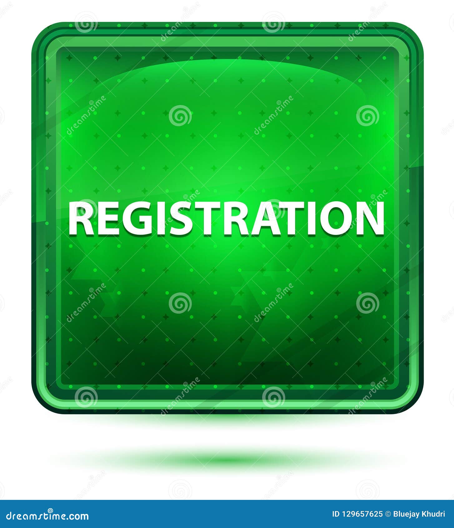 Registration Neon Light Green Square Button Stock Illustration ...