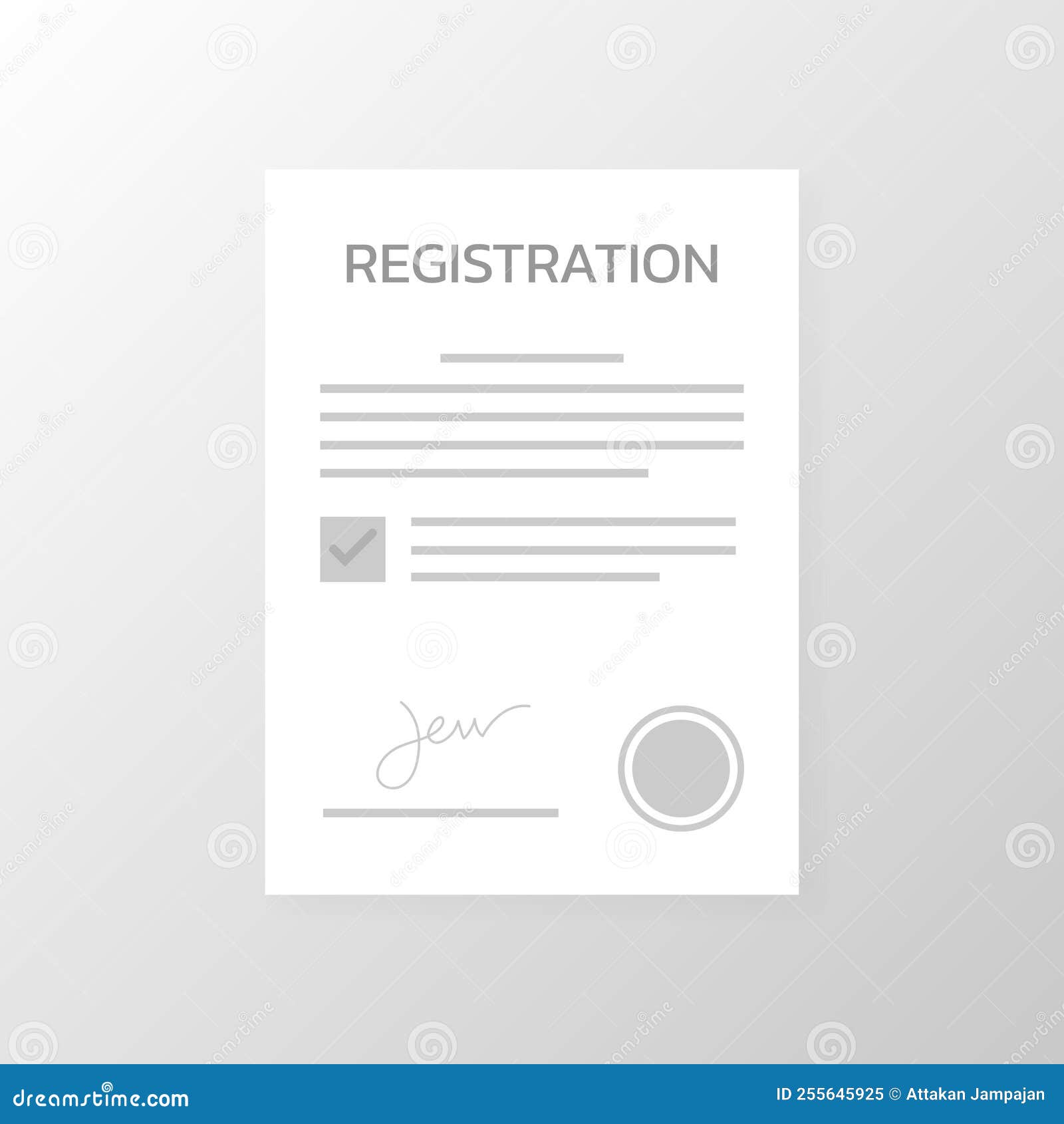 Registration Paper Form, Vector. Stock Vector - Illustration of form ...