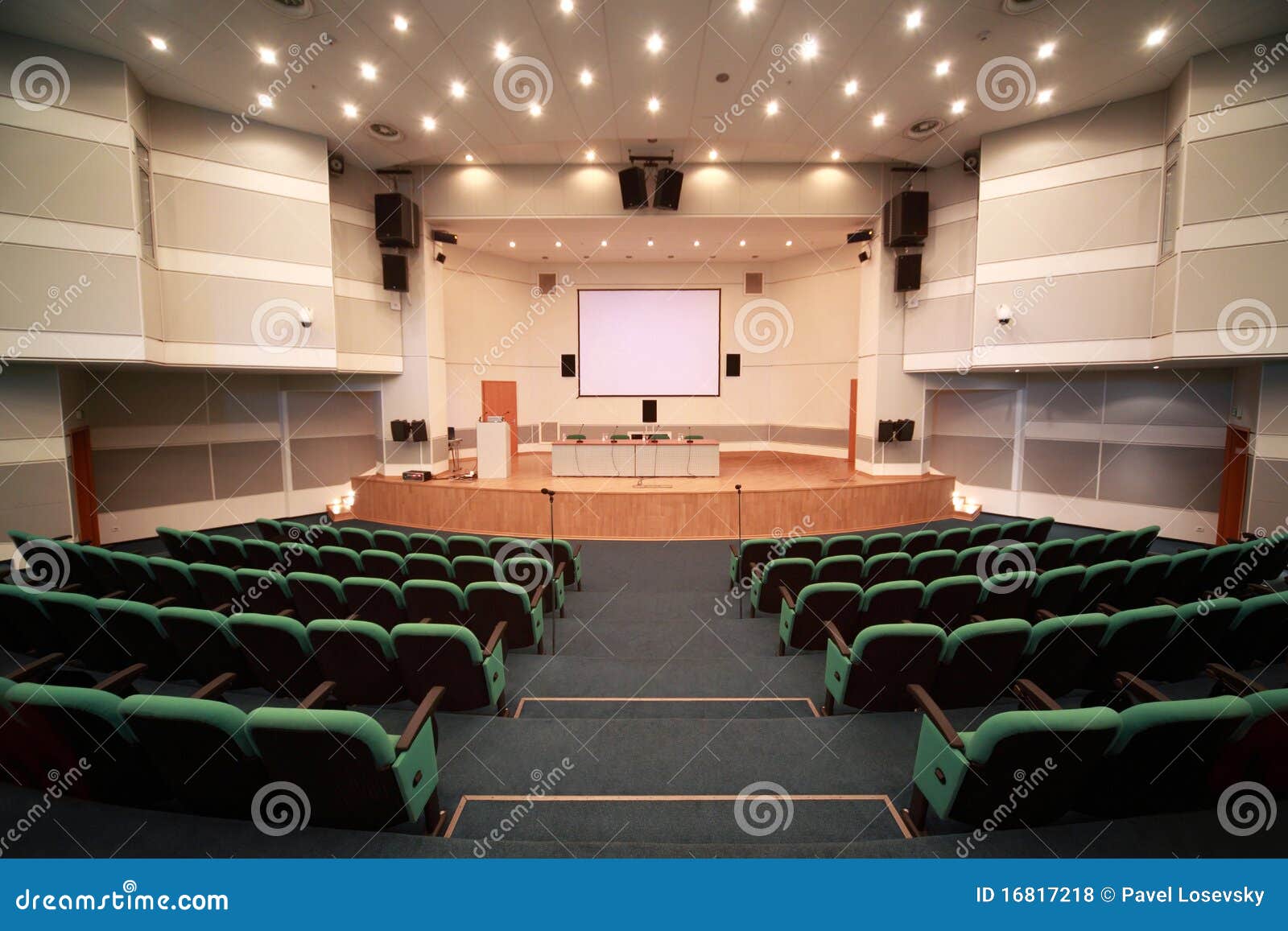 Registration of Scene and Conference Hall Interior Stock Photo - Image ...