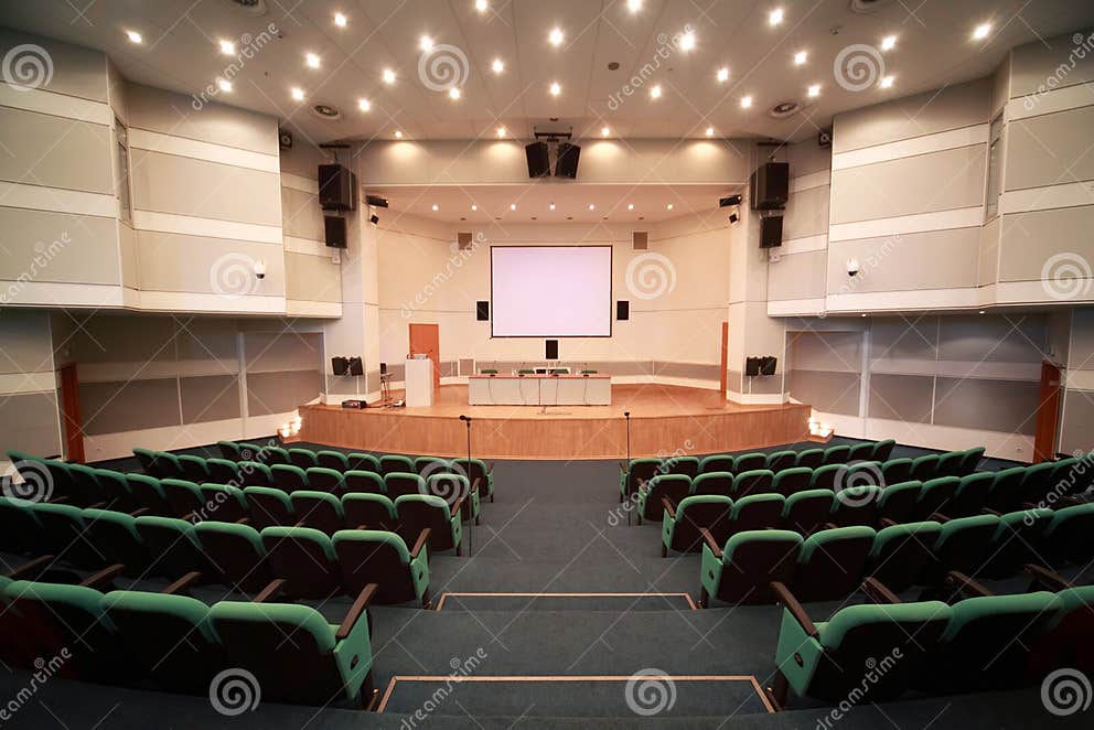 Registration of Scene and Conference Hall Interior Stock Photo - Image ...