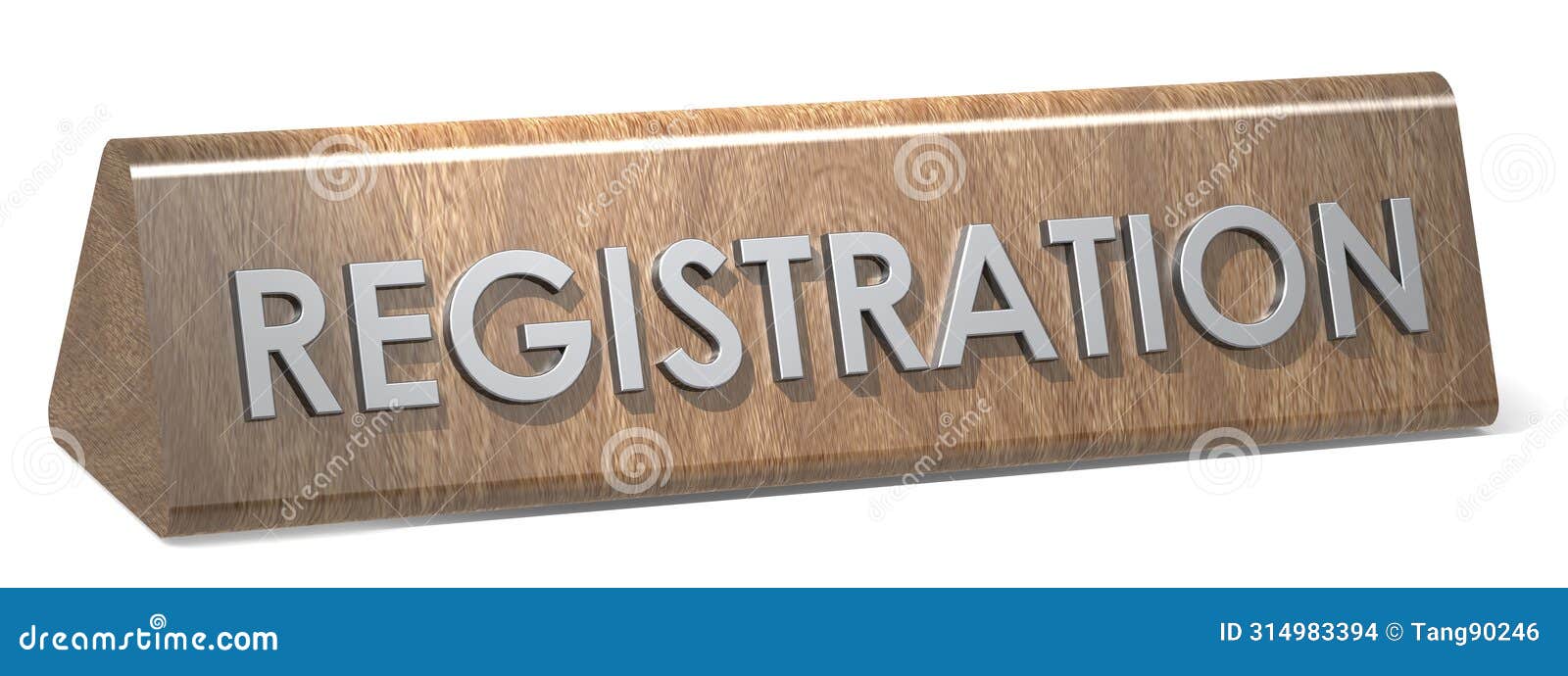 Registration Word on Wooden Banner Stock Illustration - Illustration of ...