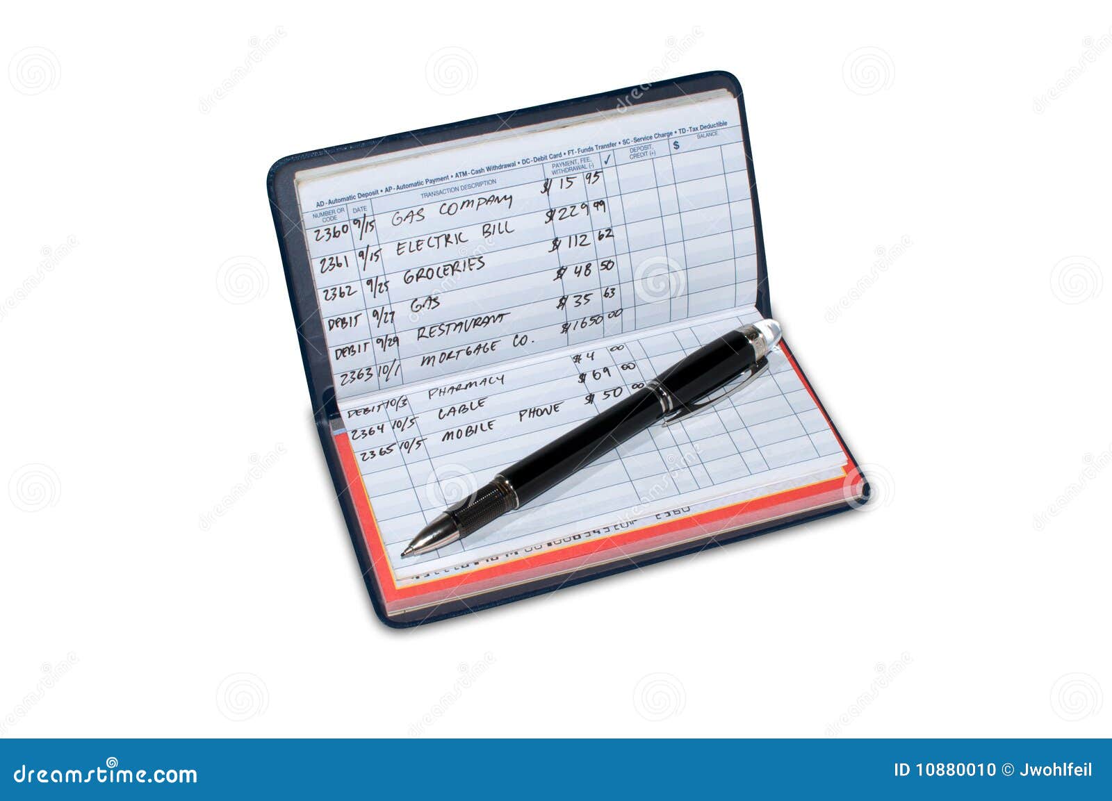 Registro Del Talonario De Cheques Foto de archivo - Imagen de registro ...