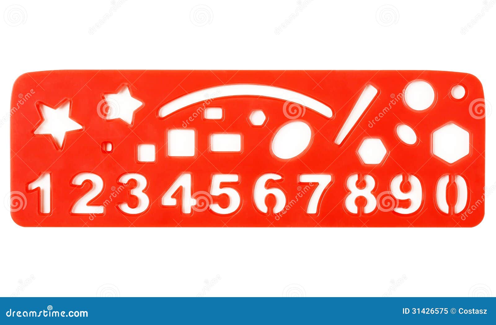 Regla con formas y números imagen de archivo. Imagen de formas - 31426575