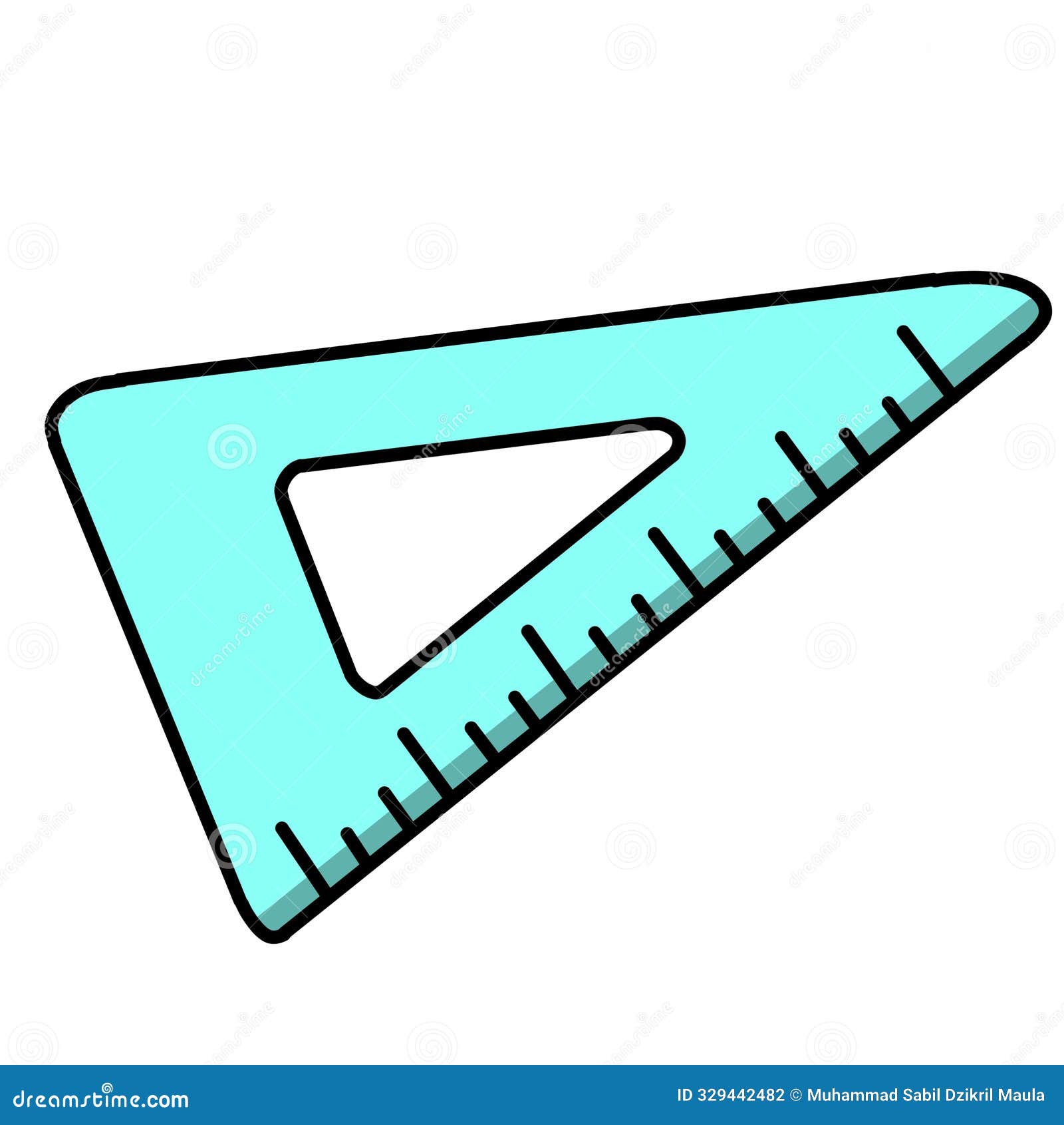 Regla de forma triangular ilustración del vector. Ilustración de ...